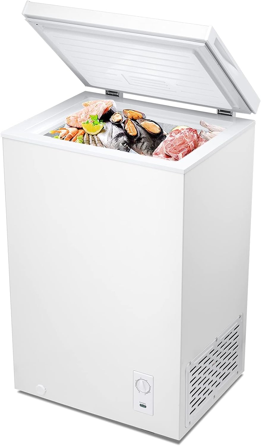 Freezers 5.0 Cubic Feet Chest Freezer with Removable Basket Free ...