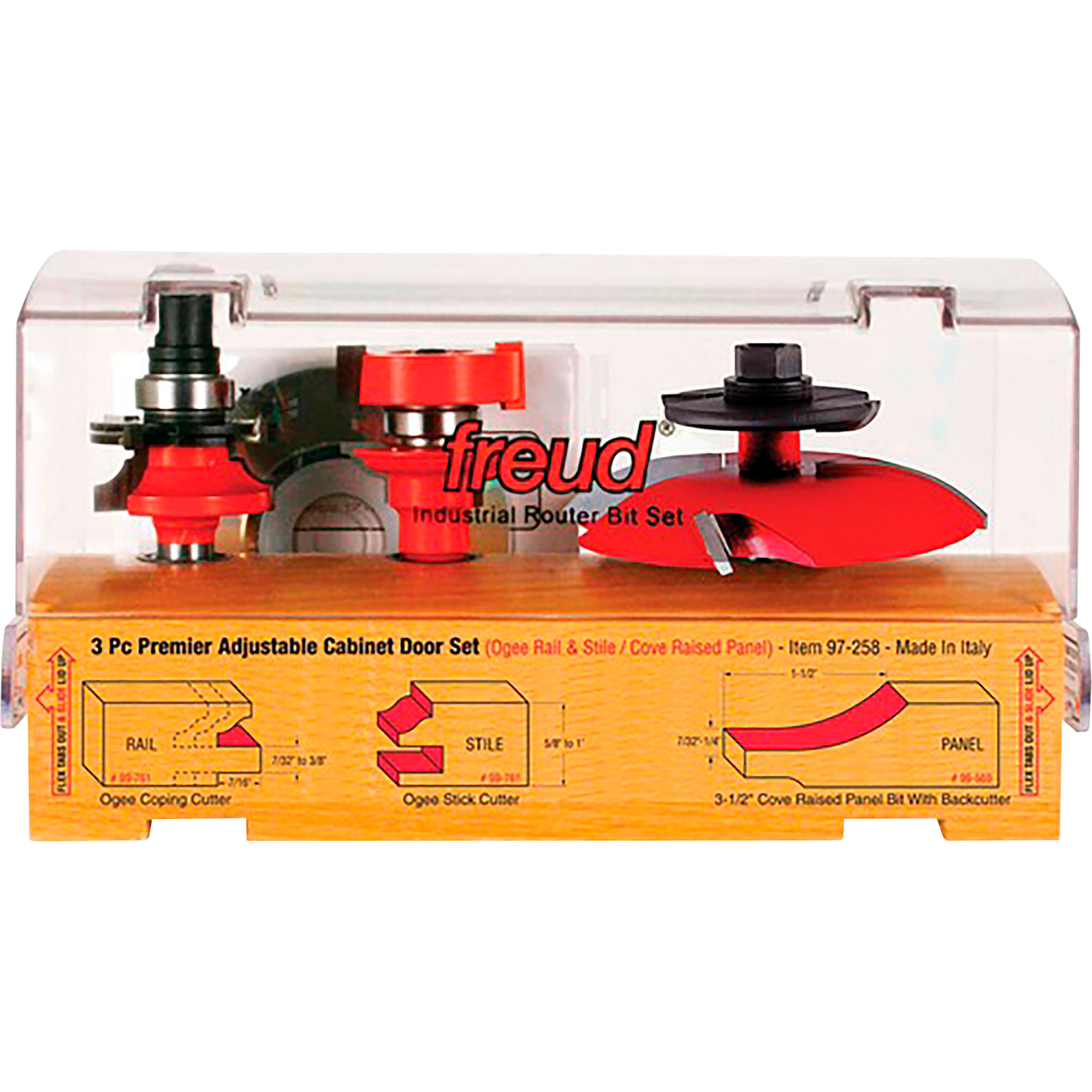 Freud 3-Piece Ogee Cope and Stick Router Bit Set, 1/2in. Shank, Model ...