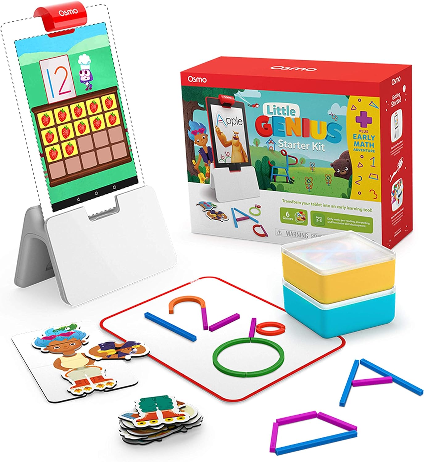 Osmo - Little Genius Starter Kit for Fire Tablet - 4 Educational Learning Games - Preschool Ages ...