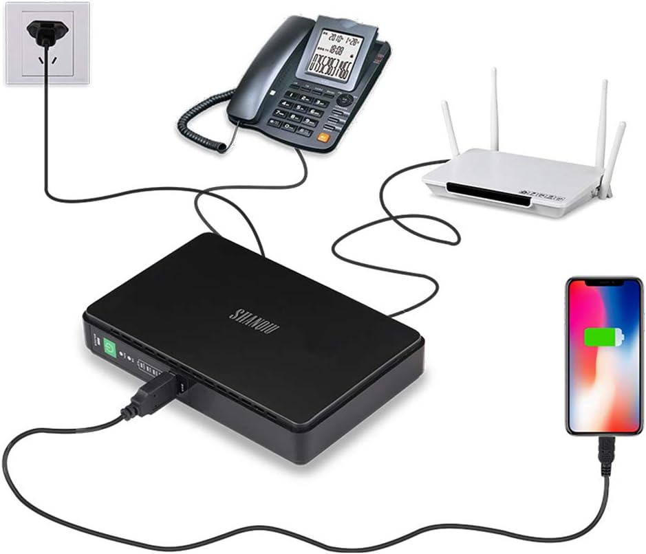 Mini UPS Battery Backup Uninterruptible Power Supply for WiFi, Router ...