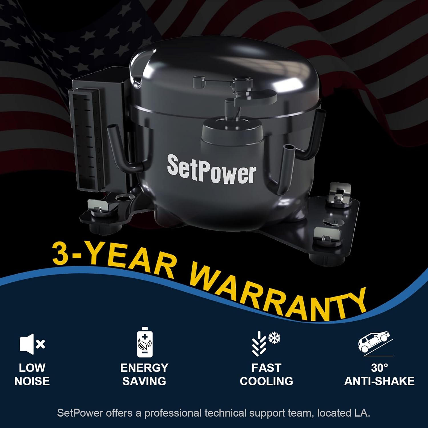 SetPower TC65 Portable Refrigerator, 12 volt Refrigerator, Portable ...