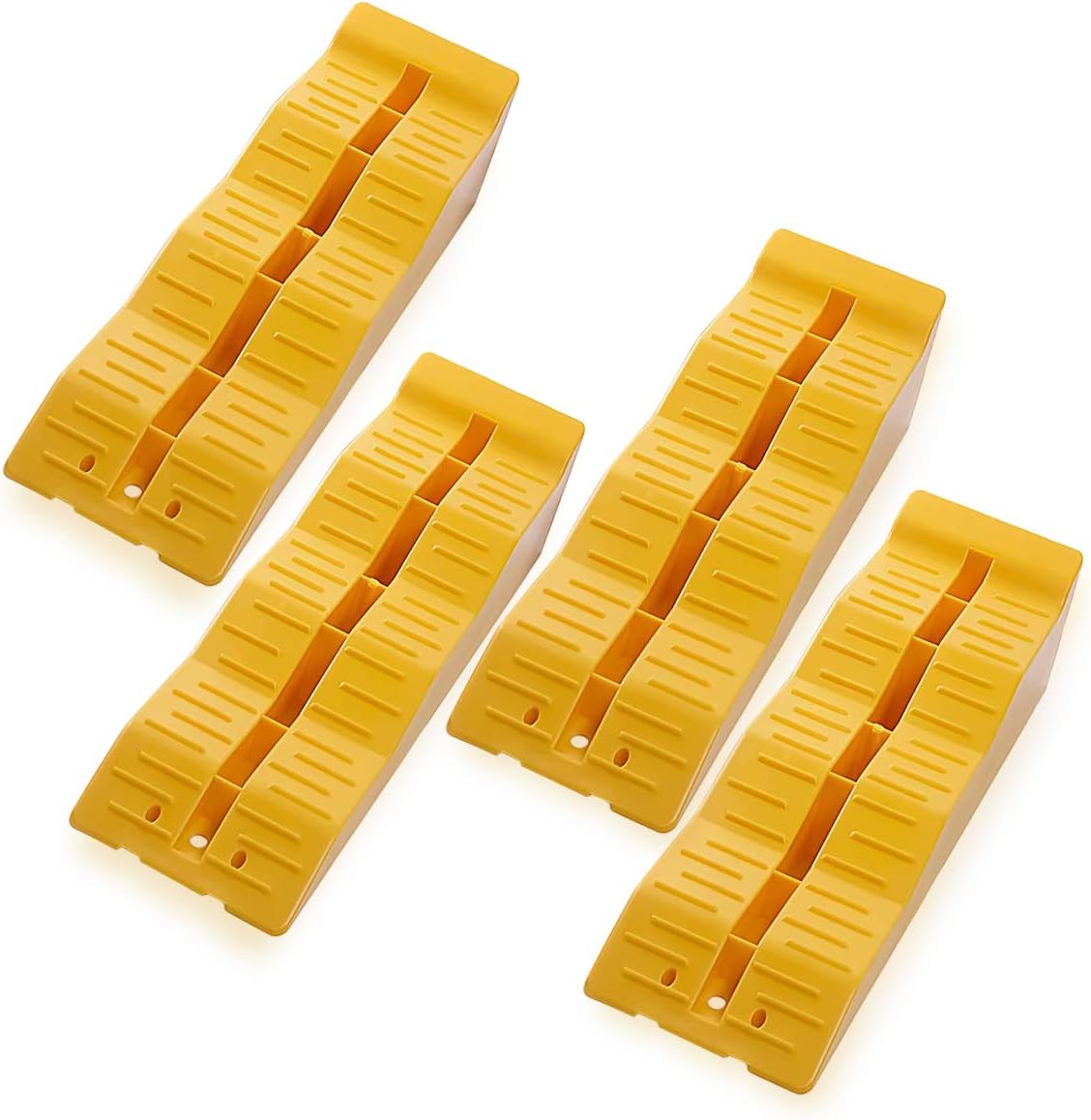 Zone Tech Automotive Multi Leveling Ramps - Set of 4 Yellow Bocks ...