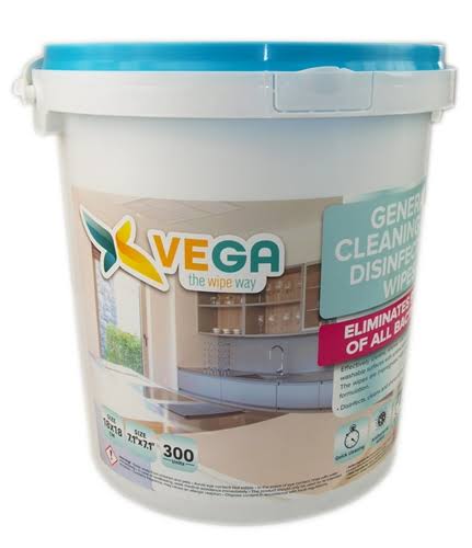 Vega The Wipe Away TSJWIPE300 General Cleaning u0026 Disinfecting Wipes ...