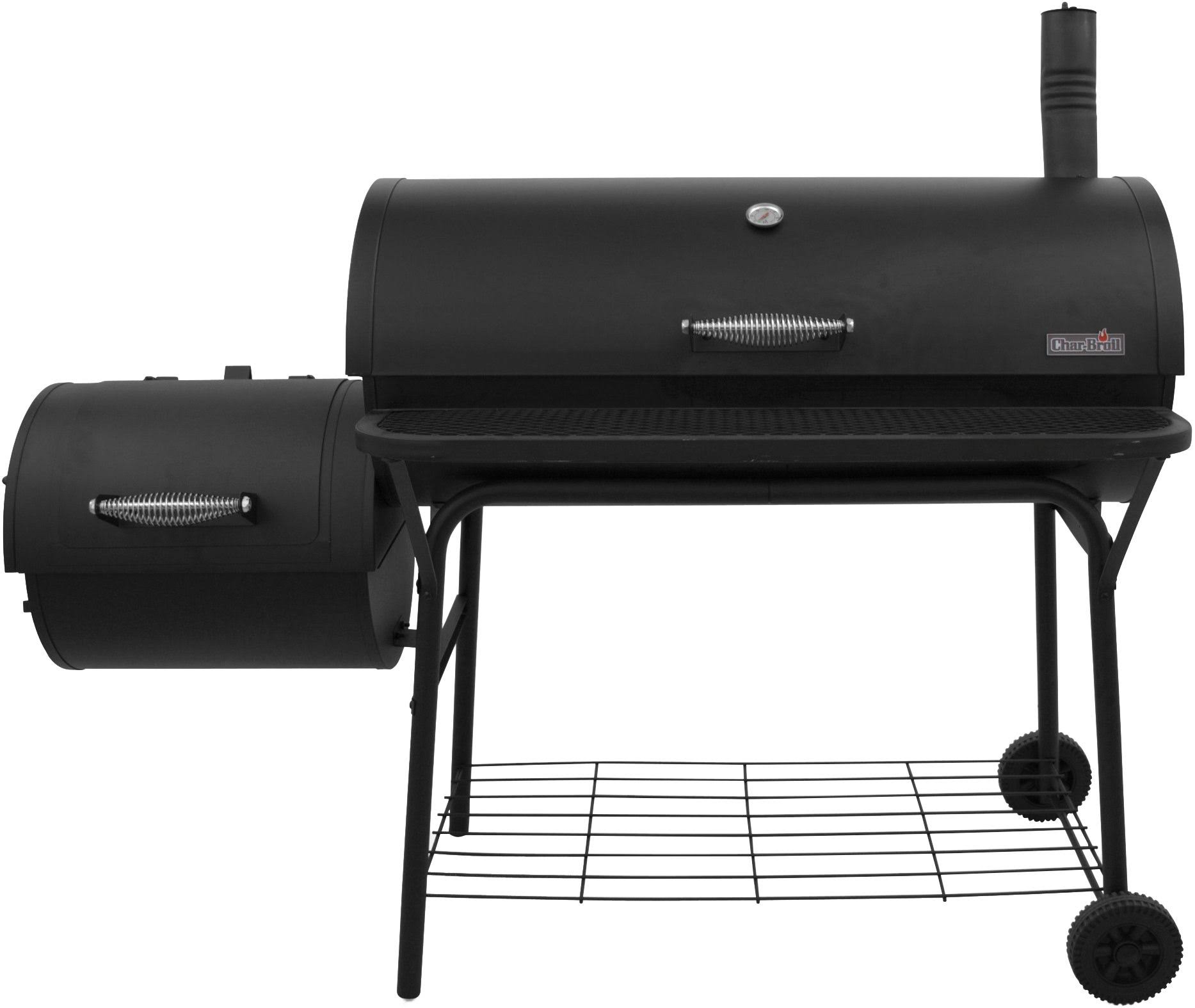 Char-Broil Deluxe BBQ Offset Smoker Grill, Black - Revivalcandy