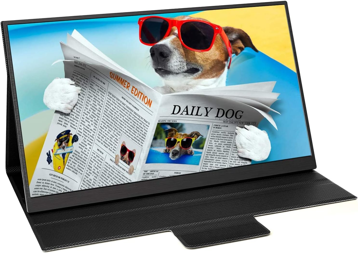 Narrow Frame Ultraslim Portable Monitor, HONGO 15.6 Inch FHD 1080P ...