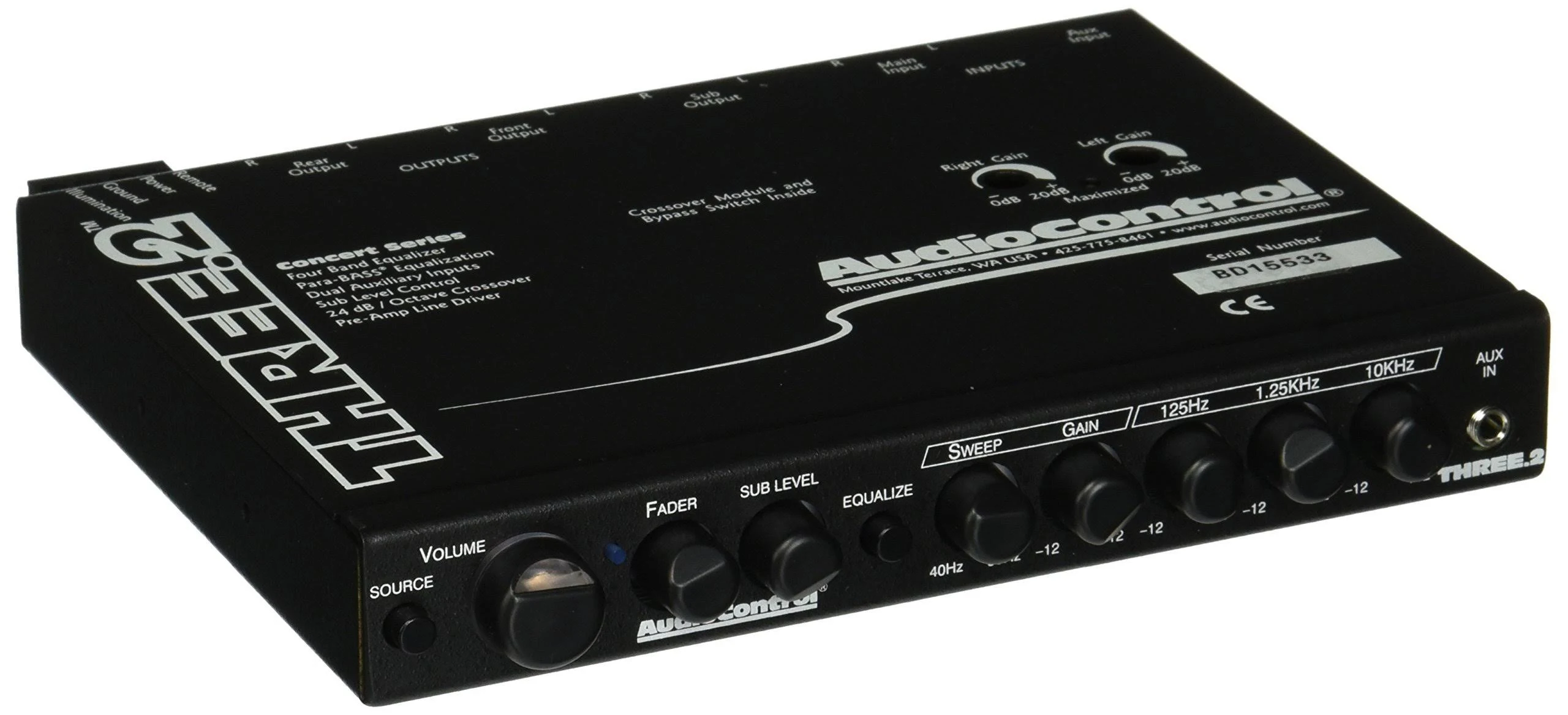 AudioControl Three.2 In-Dash Equalizer Subwoofer Crossover Dual ...