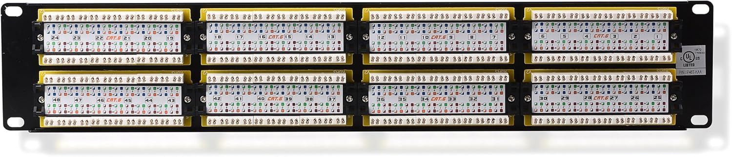Cable Matters UL Listed Rackmount or Wall Mount 48 Port Network Patch ...