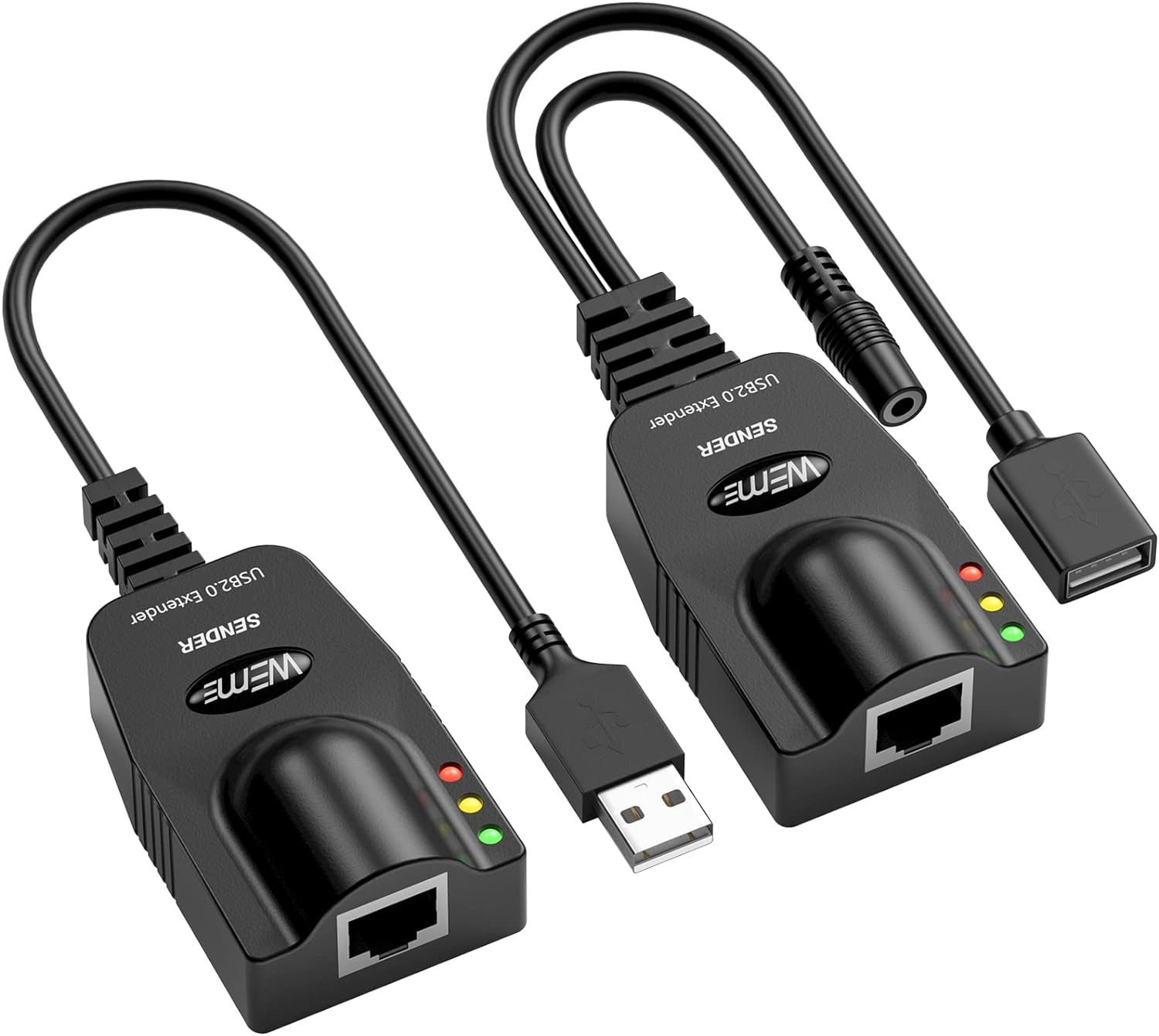 WEme USB 2.0 Extender to RJ45 Over Cat5 5E 6, Connection up to 100 ...