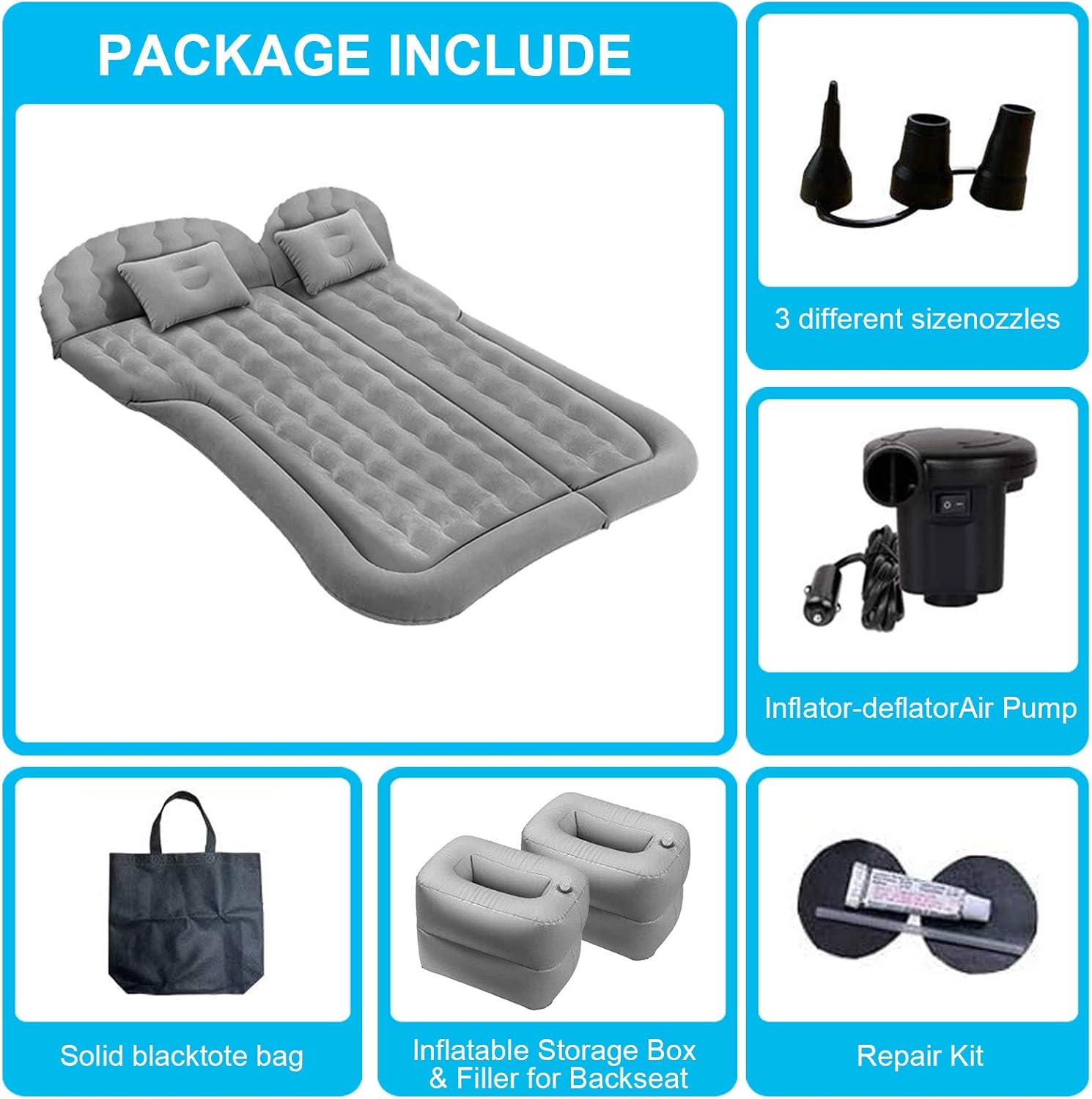 Car Air Mattress Auto Inflatable Car Bed Large SUV Mattress Camping ...