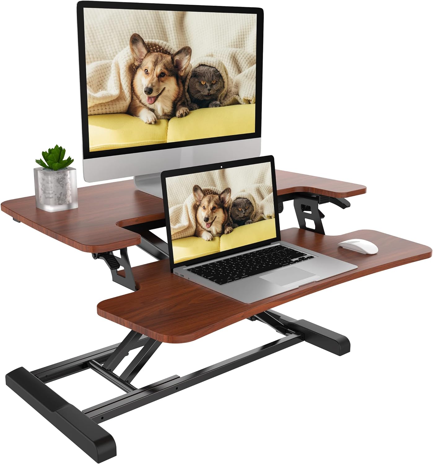FLEXISPOT Standing Desk Converter - 35 Inch Height Adjustable Stand Up ...