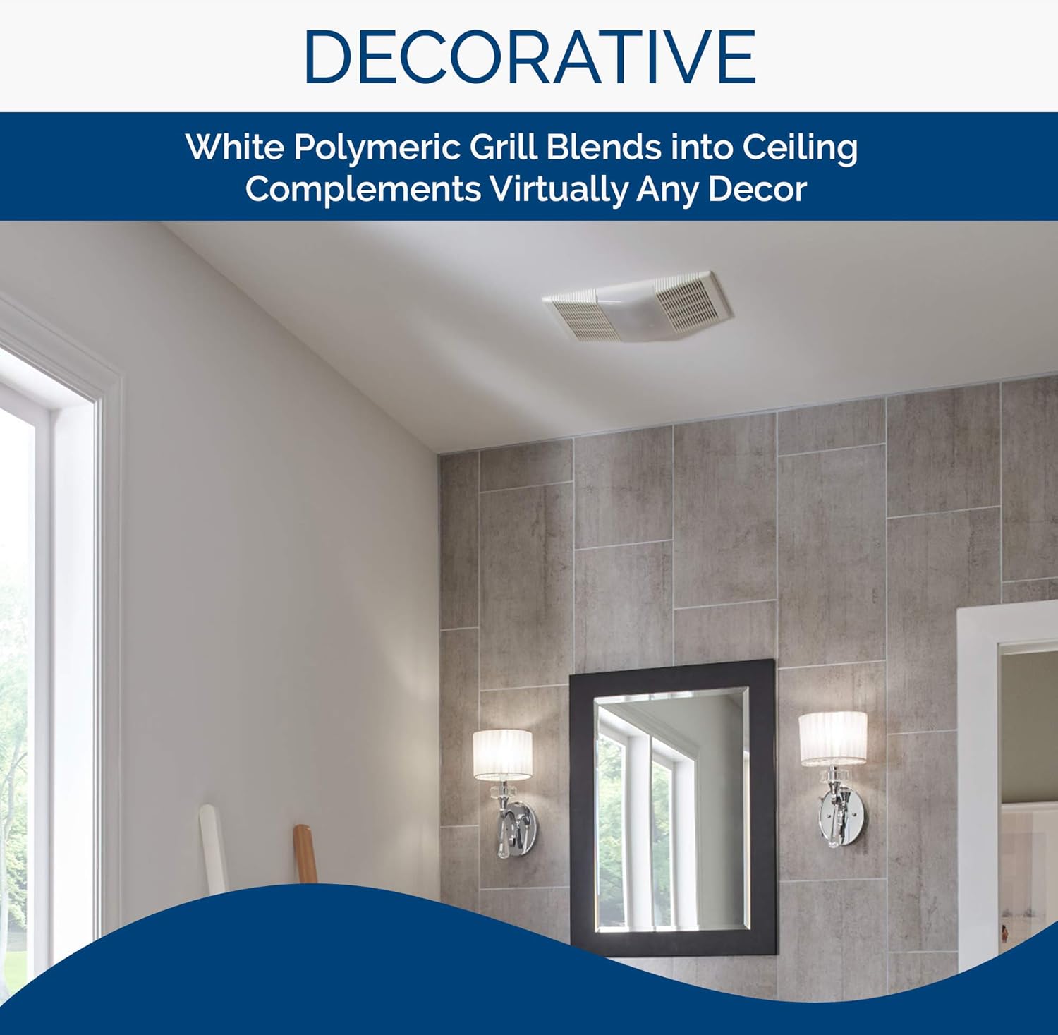 Broan-Nutone 668RP Ceiling Bathroom Exhaust Fan and Light Combo, 100 ...