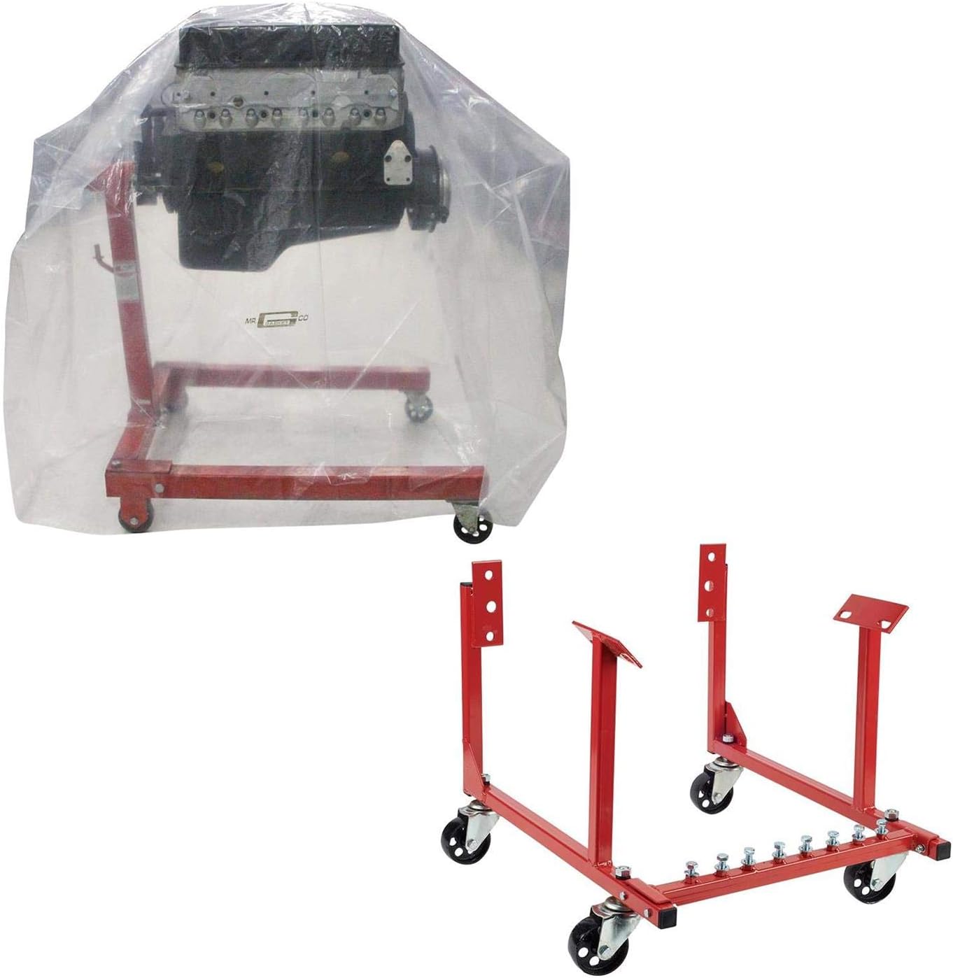 Rolling Engine Cradle Stand with Wheels, Fits Chevy V8 Small Block and ...