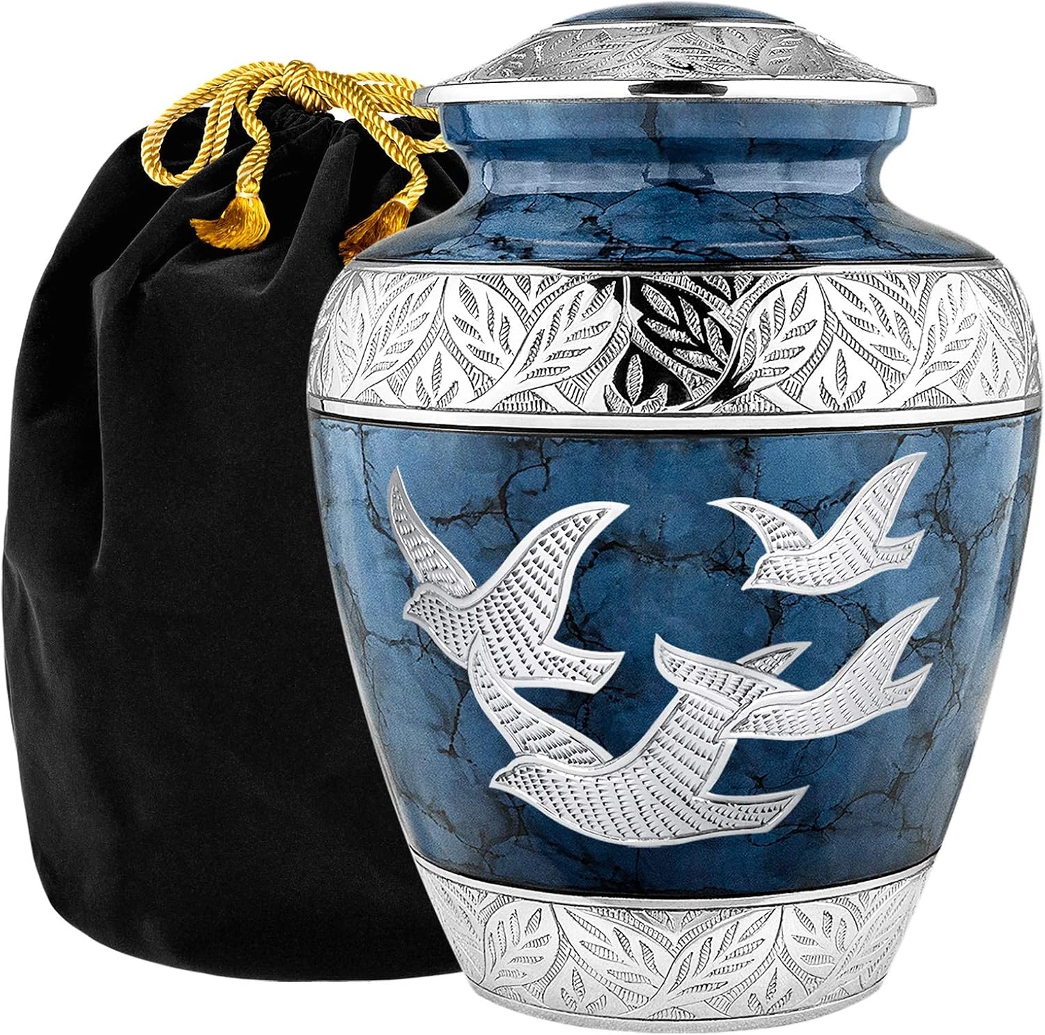 Trupoint Memorials Heavenly Peace Dark Blue Wings of Love Large Urn for ... Trupoint Memorials Heavenly Peace Dark Blue Wings of Love Large Urn for ...