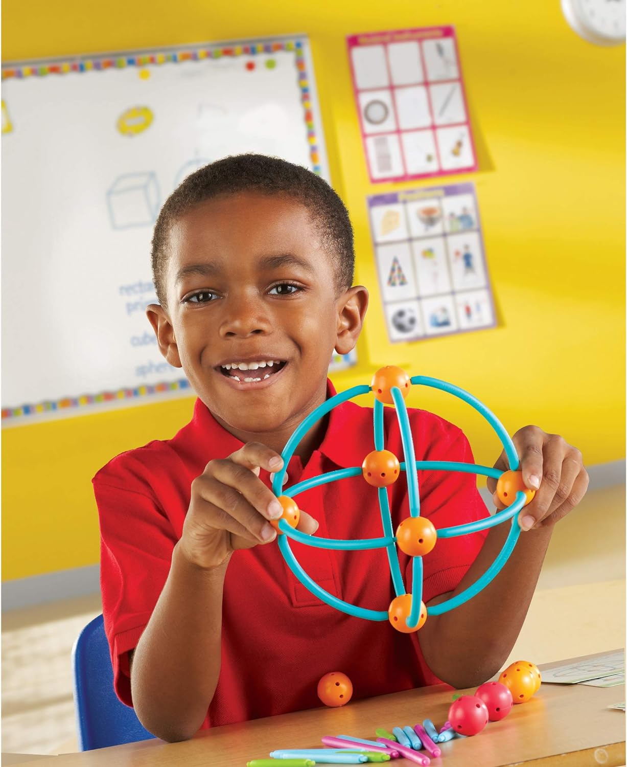 Learning Resources Geometric Shapes Building Set, Early Math Skills ...