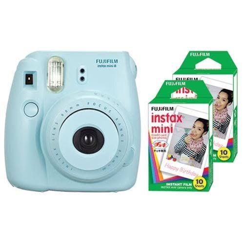 Electronics Fujifilm Instax Mini 8 Instant Film Camera Blue with 20 ...