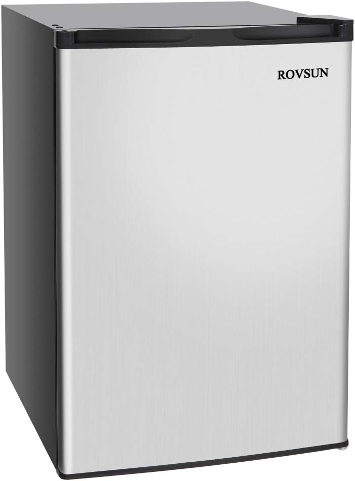 ROVSUN 3.0 Cu.Ft Compact Upright Freezer with Reversible Stainless ...