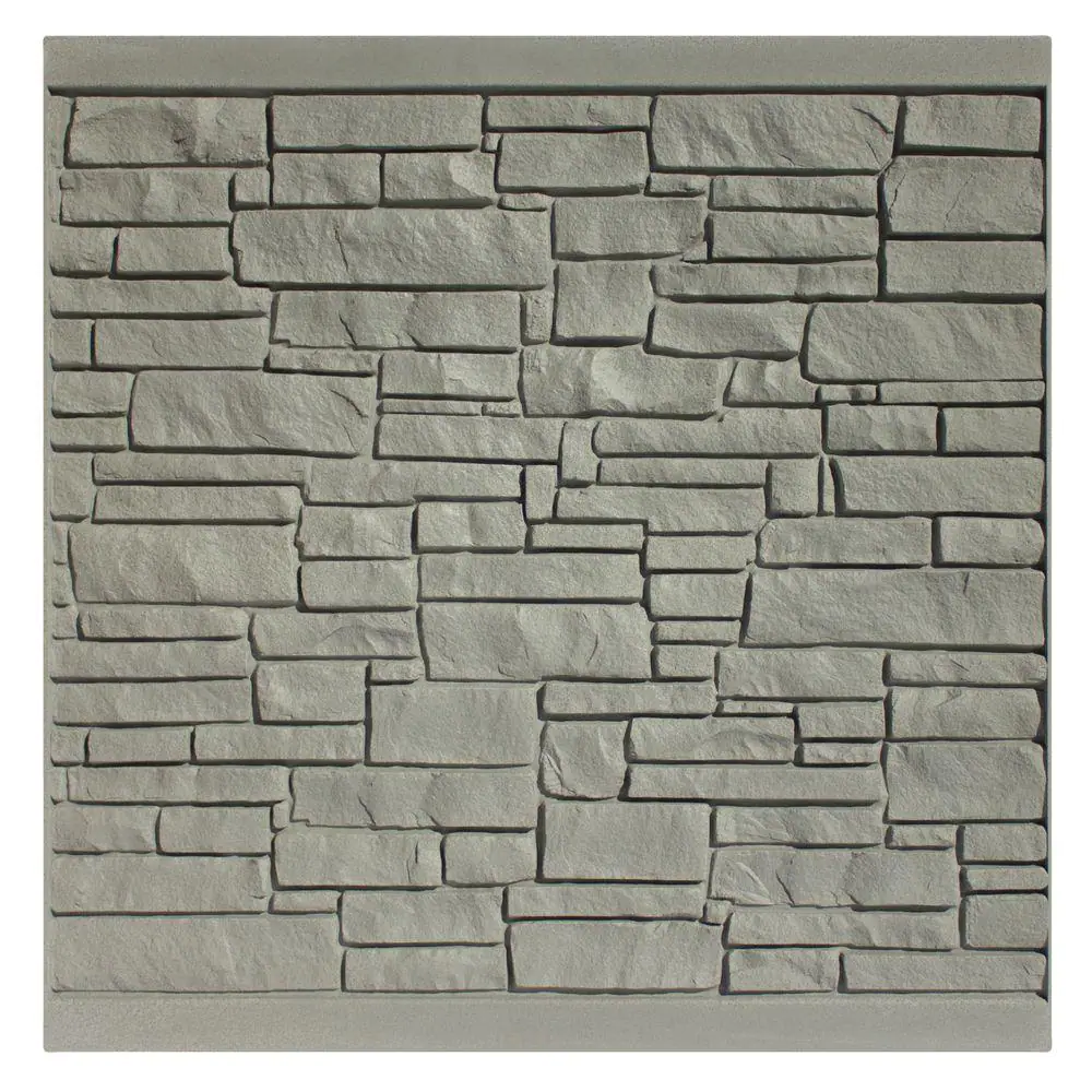 SimTek EcoStone 6 ft. H x 6 ft. W Gray Composite Fence Panel - Revivalcandy