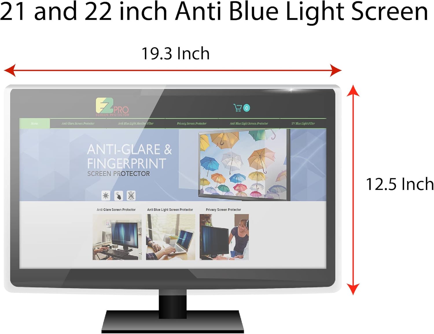 Anti Blue Light Screen Filter for 23 and 24 Inches Widescreen Computer ...