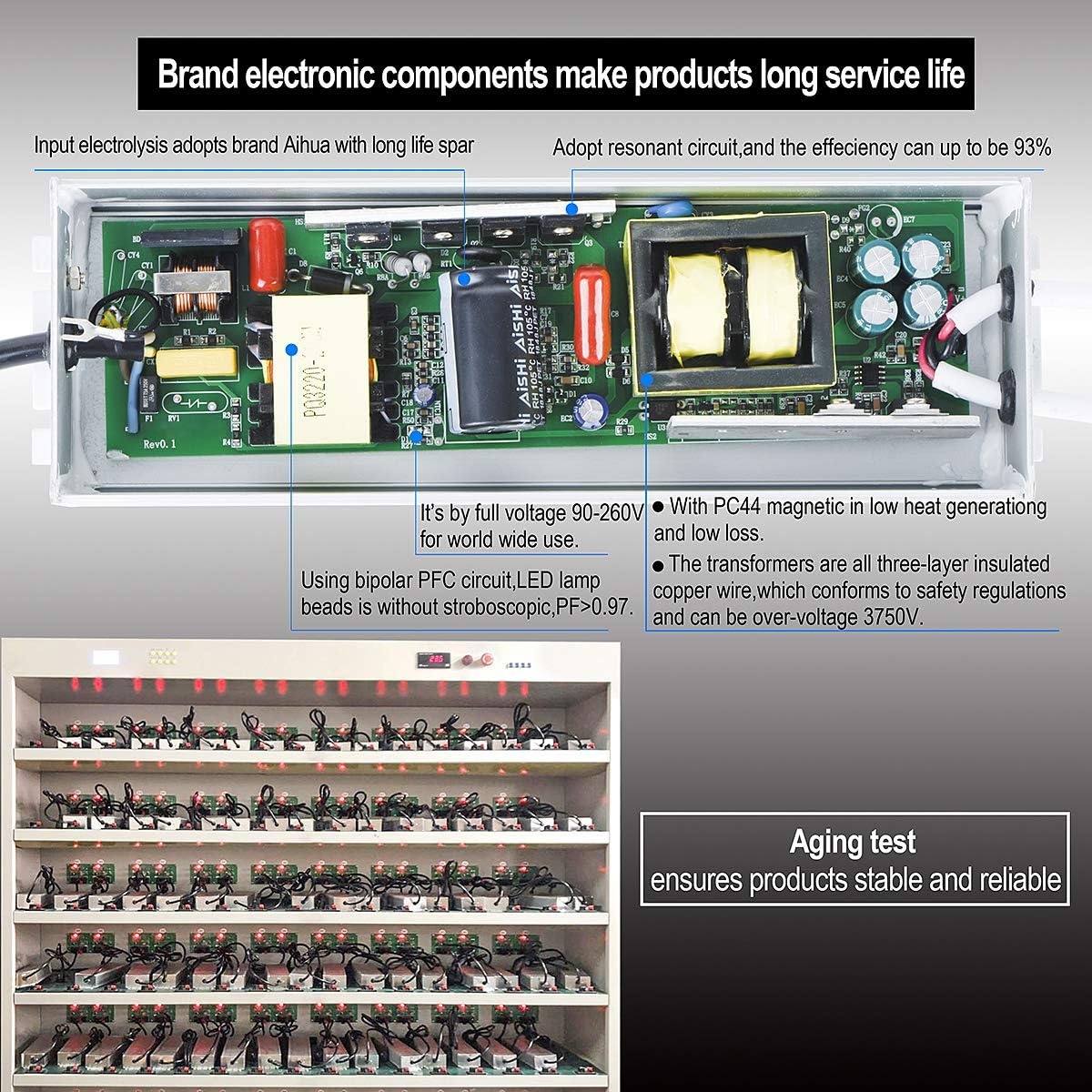 LED Driver 250W 12V, Waterproof IP67 LED Transformer,LED Power Supply ...