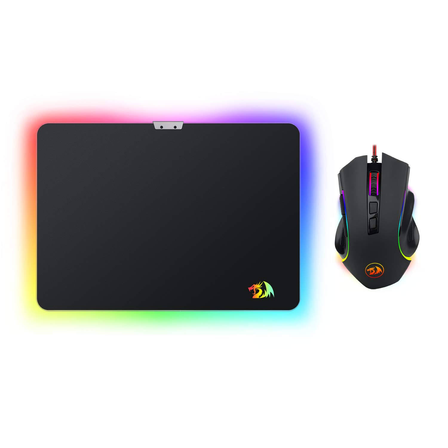 Redragon M602-BA Gaming Mouse and Mouse Pad Combo, Wired RGB Backlit ...