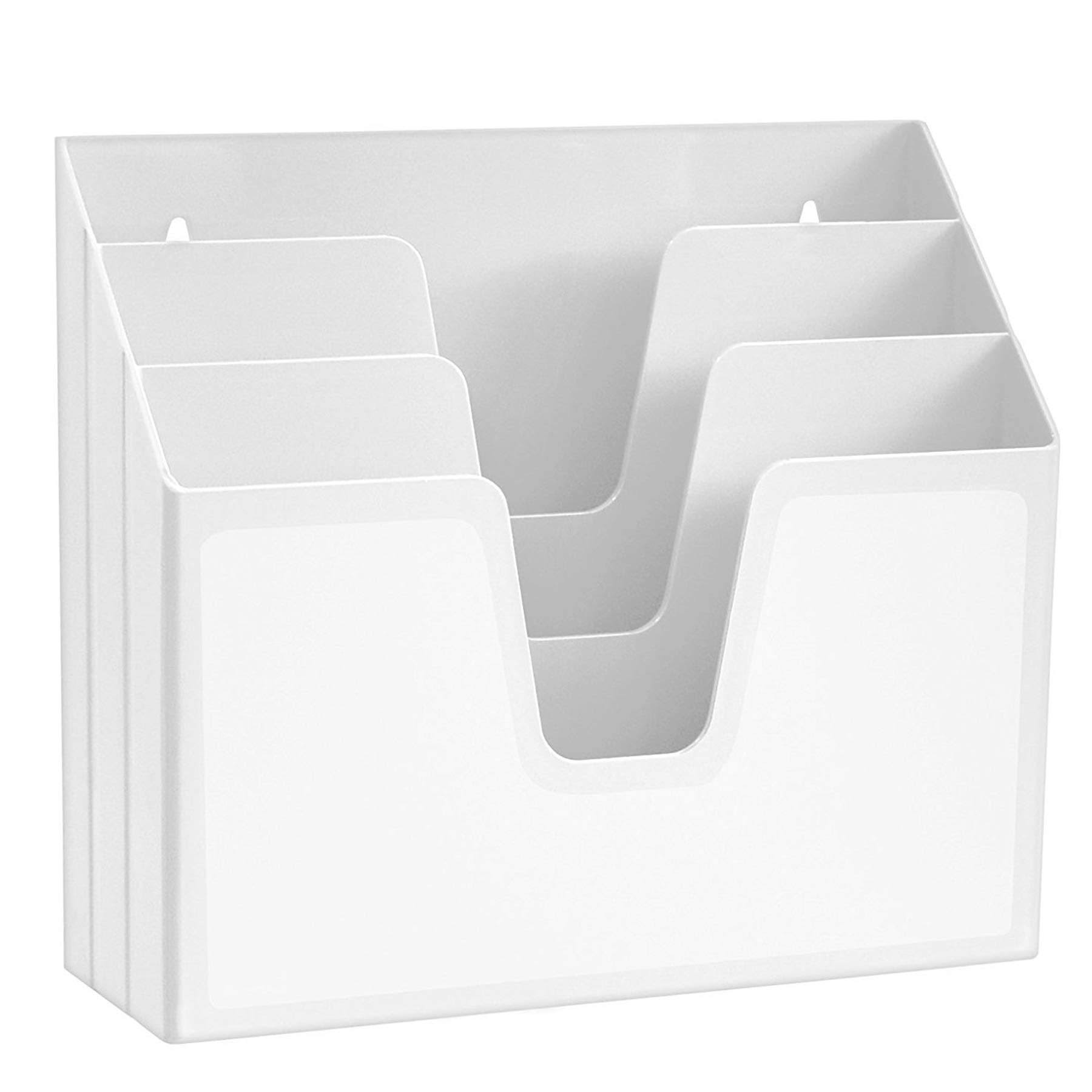 Acrimet Horizontal Triple File Folder Organizer (White Color ...