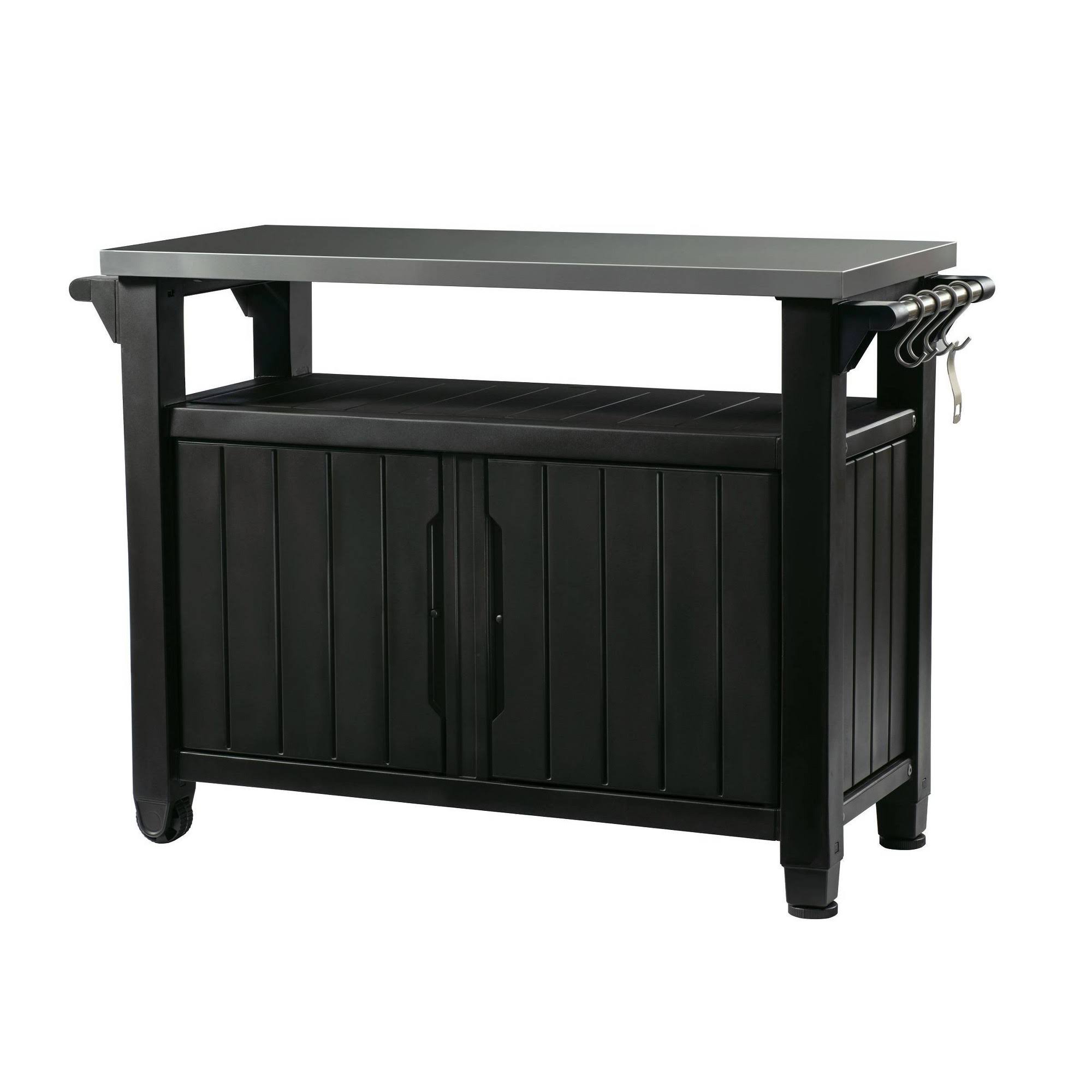 Outdoor Keter Unity XL BBQ Entertainment Storage Table and Prep Station ...
