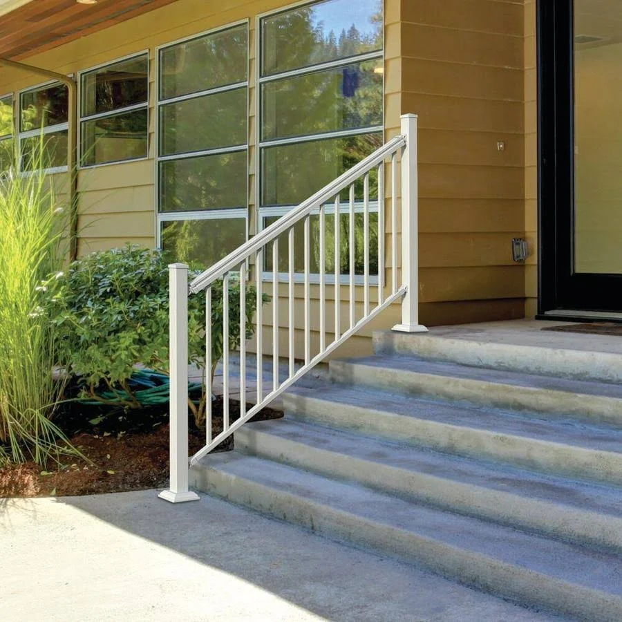Veranda VersaRail Classic 8 ft. x 36 in. White Aluminum Rail Stair Kit ...
