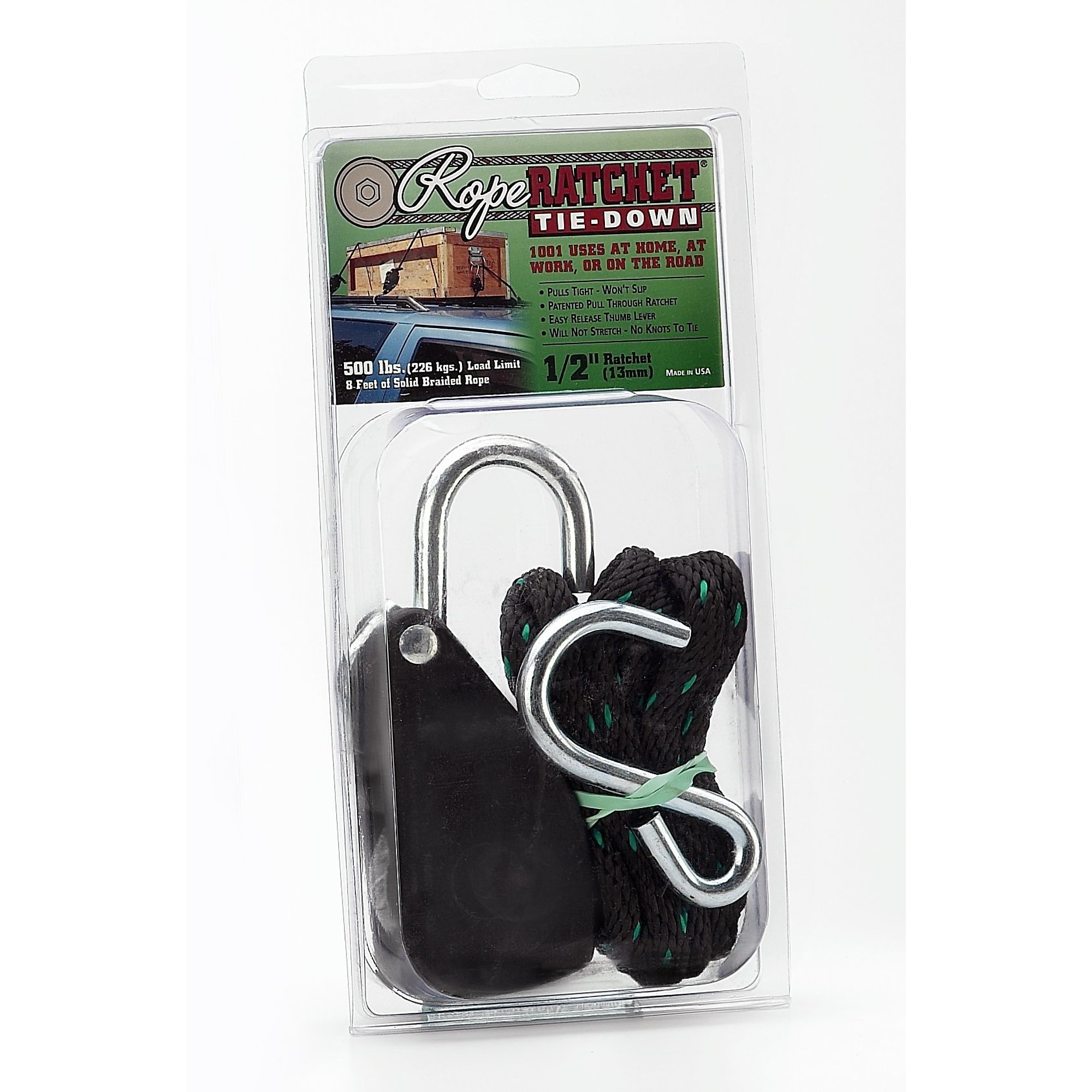 Rope + Pulley Hoists Rope Ratchet 1/2in. w/ 8ft. Rope, Lift Capacity ...