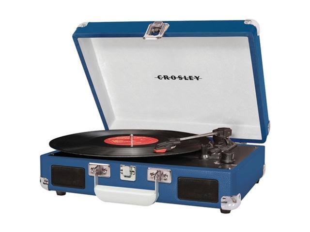 Crosley CR8005A-BL Cruiser Portable Turntable, Blue - Ritoyou
