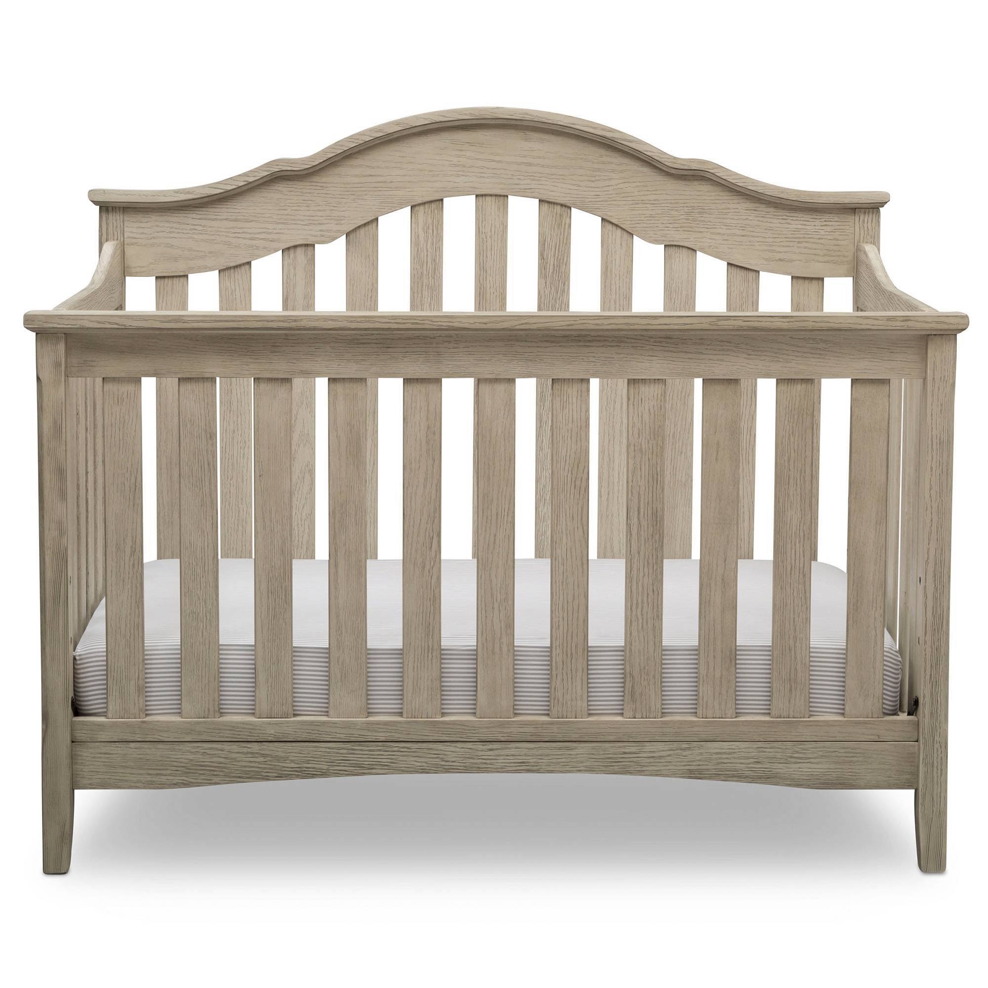 Delta Children Farmhouse 6-in-1 Convertible Crib - Textured Limestone ...
