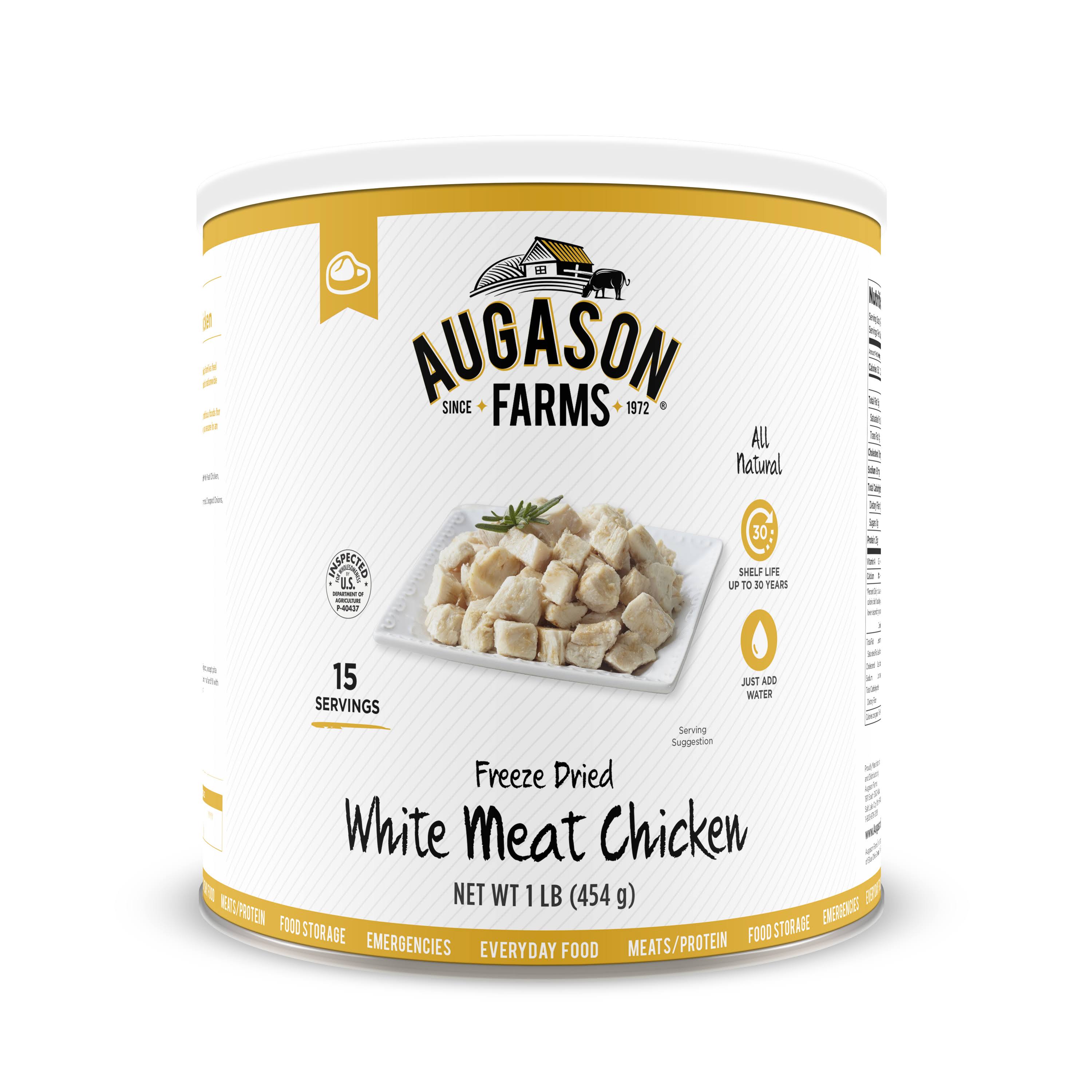 Augason Farms Freeze Dried Chicken Breast Chunks 16 oz - Ritoyou