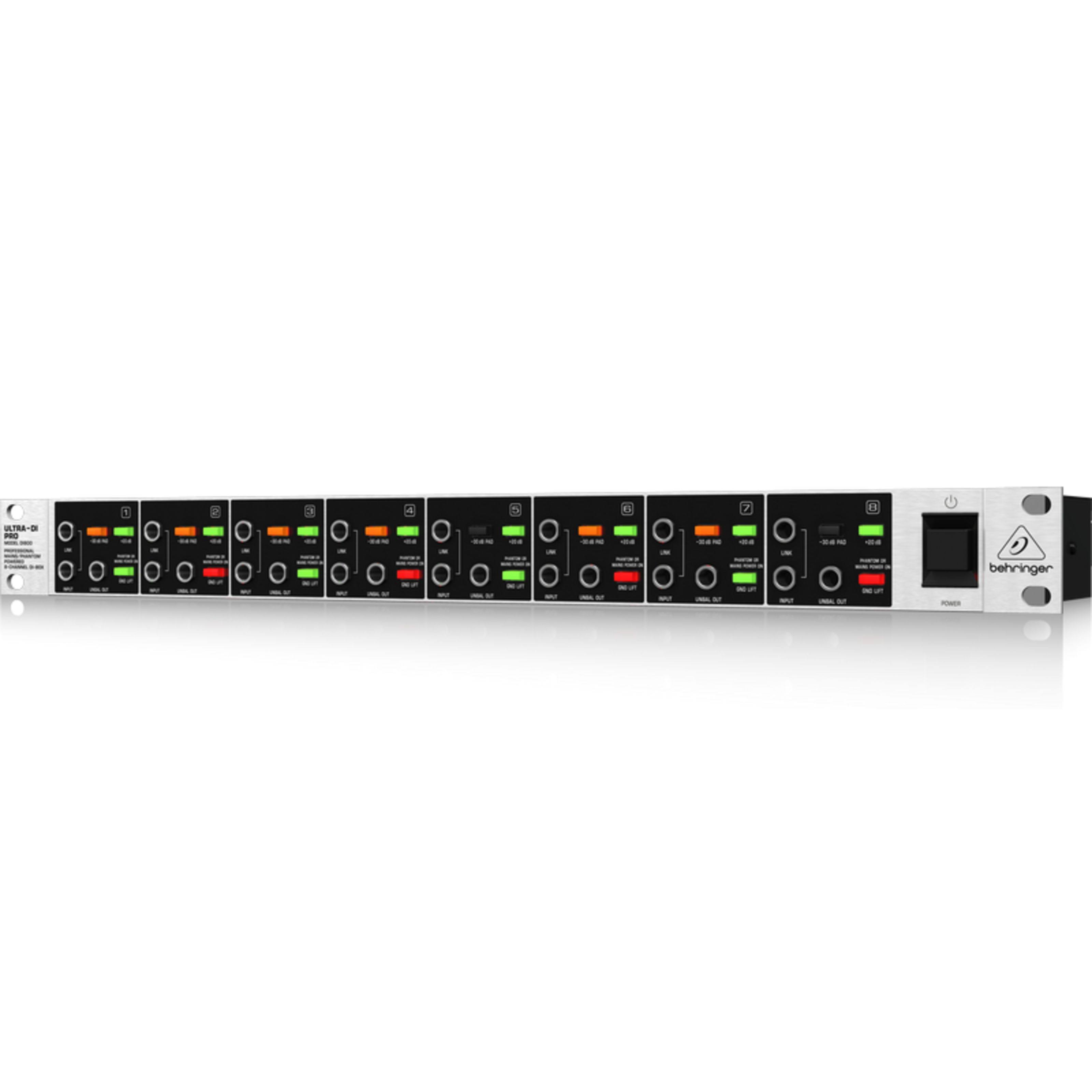 Behringer DI800 Ultra-DI Box, Pro 8-Channel - Ritoyou