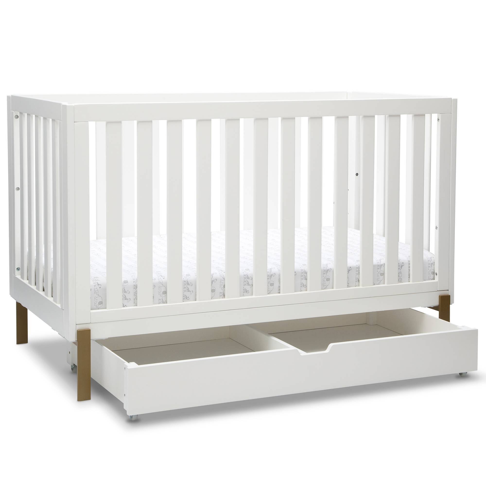Delta Children Hendrix 4-in-1 Convertible Crib Under Crib Roll-Out ...
