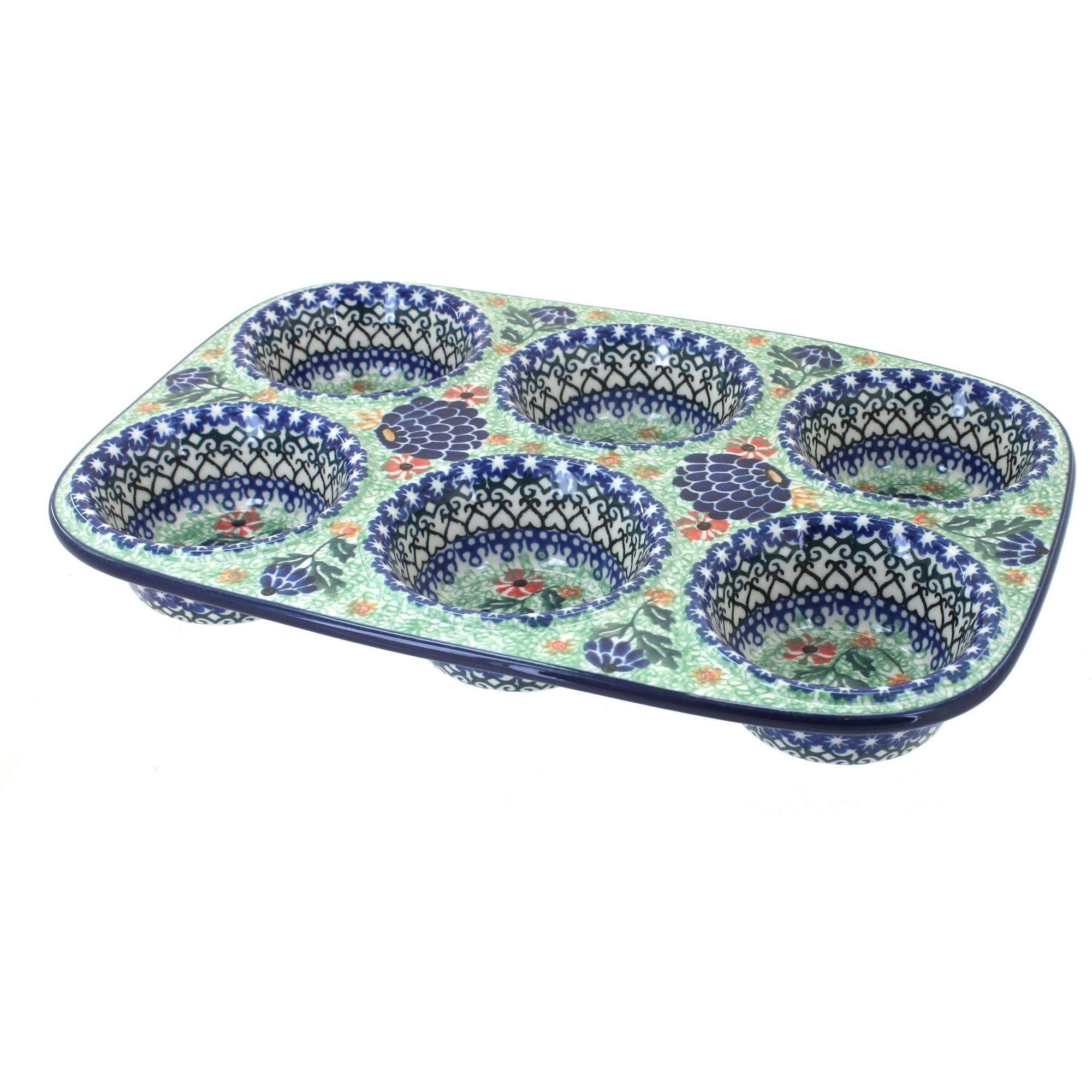 Ceramika Artystyczna Sofia Muffin Pan Polish Pottery - Ritoyou
