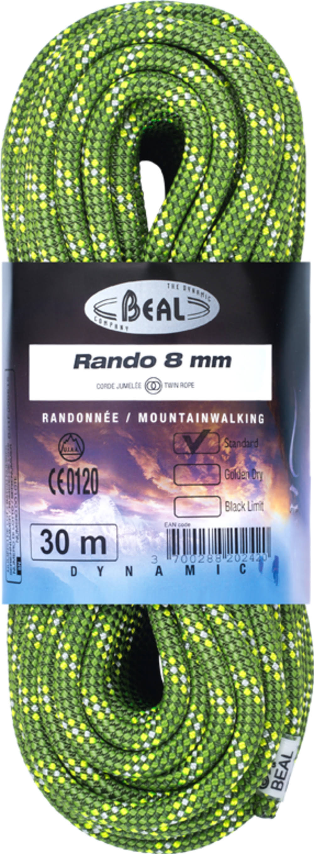 Beal Rando Rope - 8mm Green, 30m - Ritoyou
