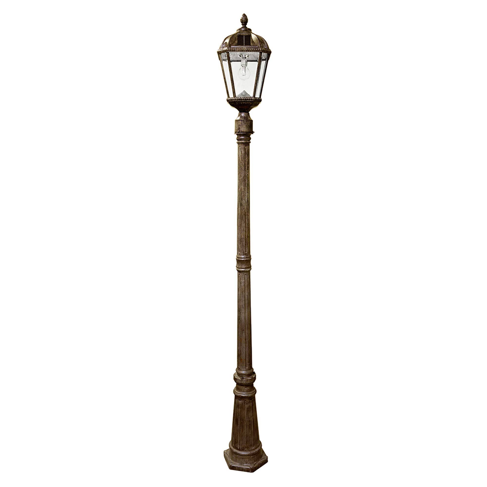 Gama Sonic Royal Weathered Bronze Solar Lamp Post with GS Solar Light Bulb - Ritoyou