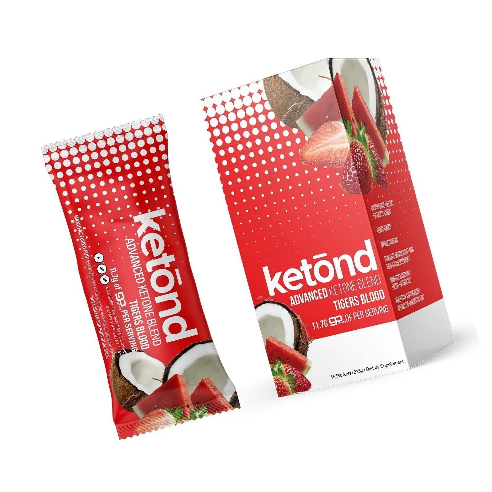 Ketond Advanced Ketone Supplement - 15 &On The Go& Packs - Exogenous ...