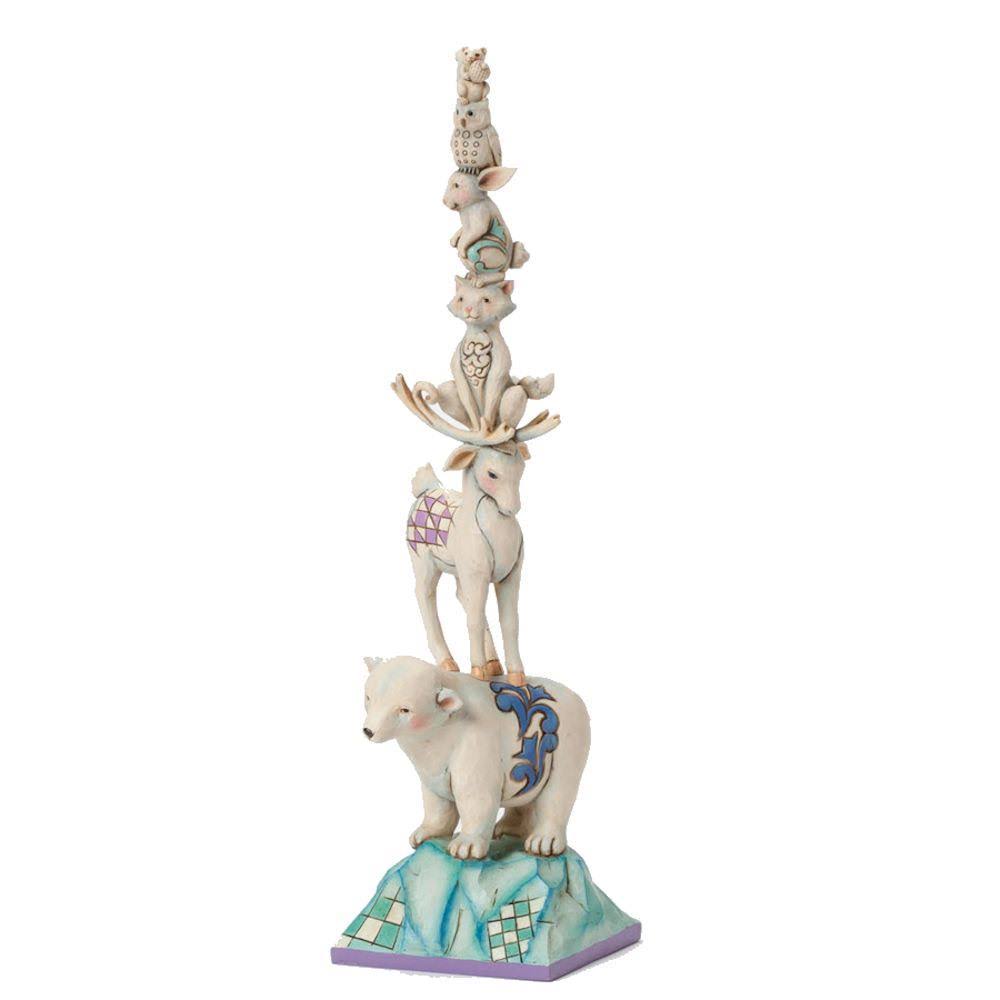 Jim Shore Winter Friends Are Piling Up - Stacked Animals Figurine - Ritoyou