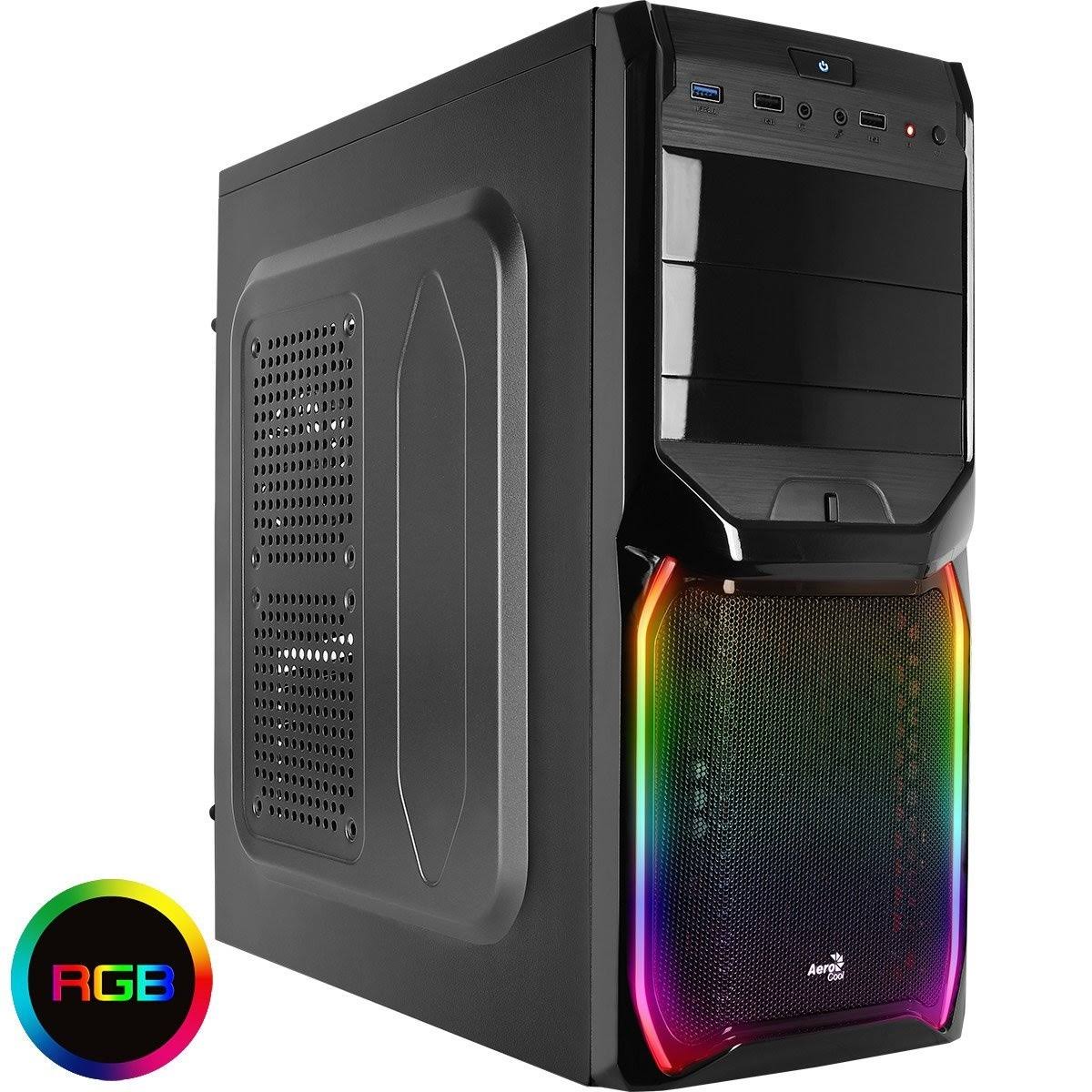 Aerocool V3X RGB Midi-Tower Black Computer Case Hardware/Electronic ...