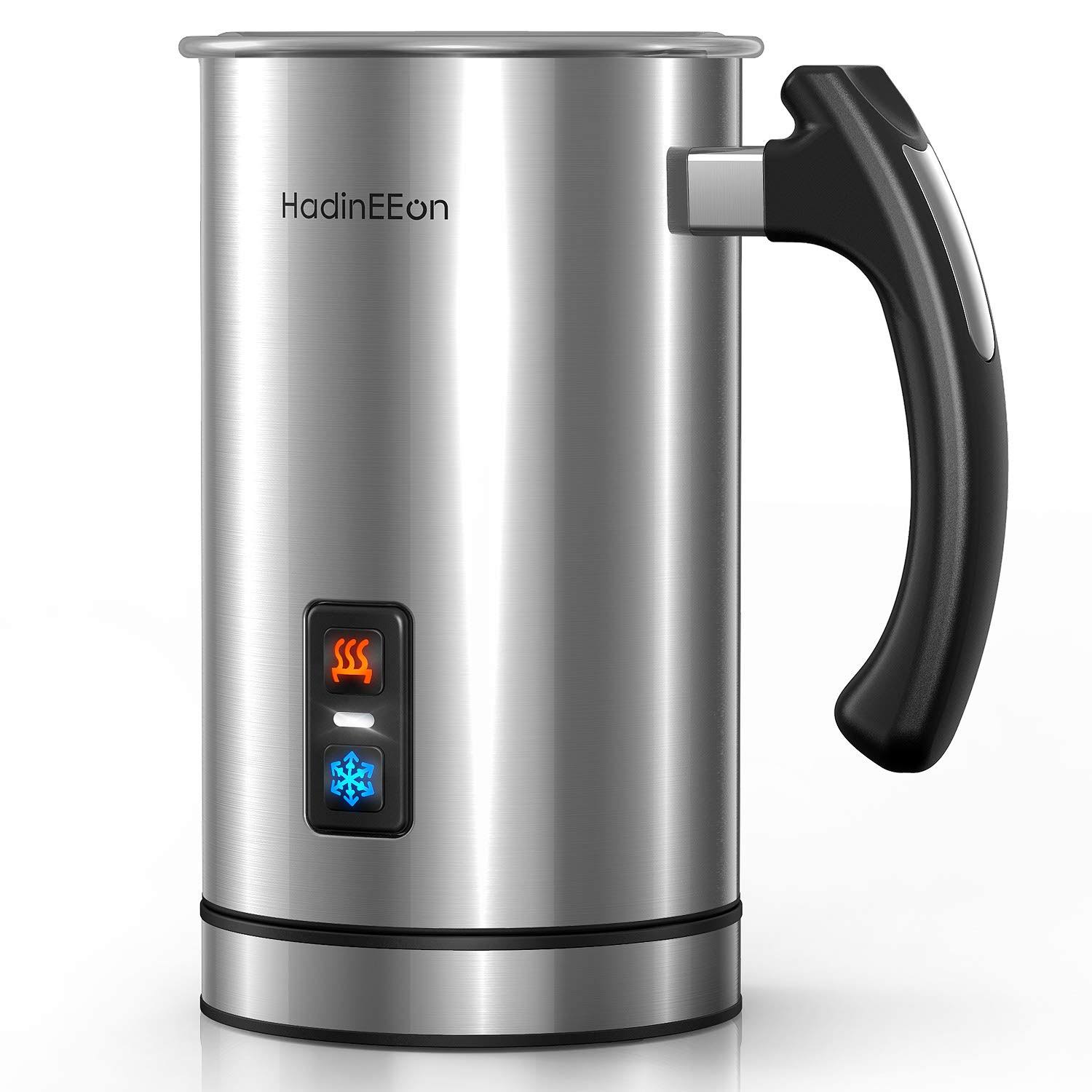 HadinEEon Stainless Steel 16.9oz/3.4oz Electric Milk Frothr Automatic ...