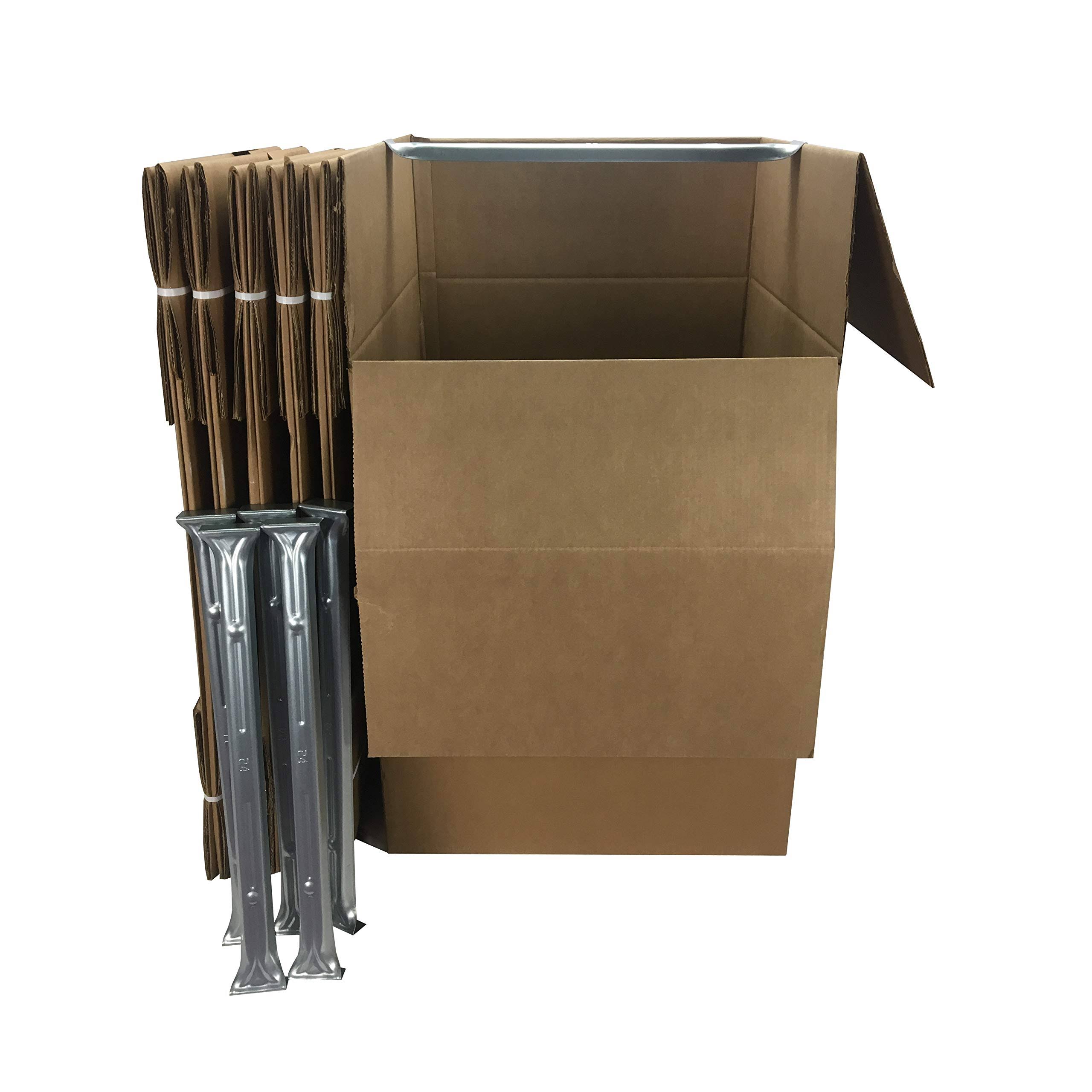 Basics Wardrobe Clothing Moving Boxes - 20 inch x 20 inch x 34 inch, 6 ...