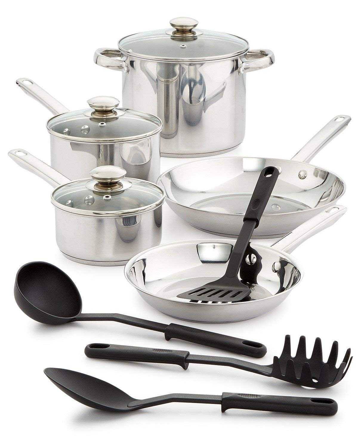 Bella 12-pc. Stainless Steel Cookware Set - Ritoyou