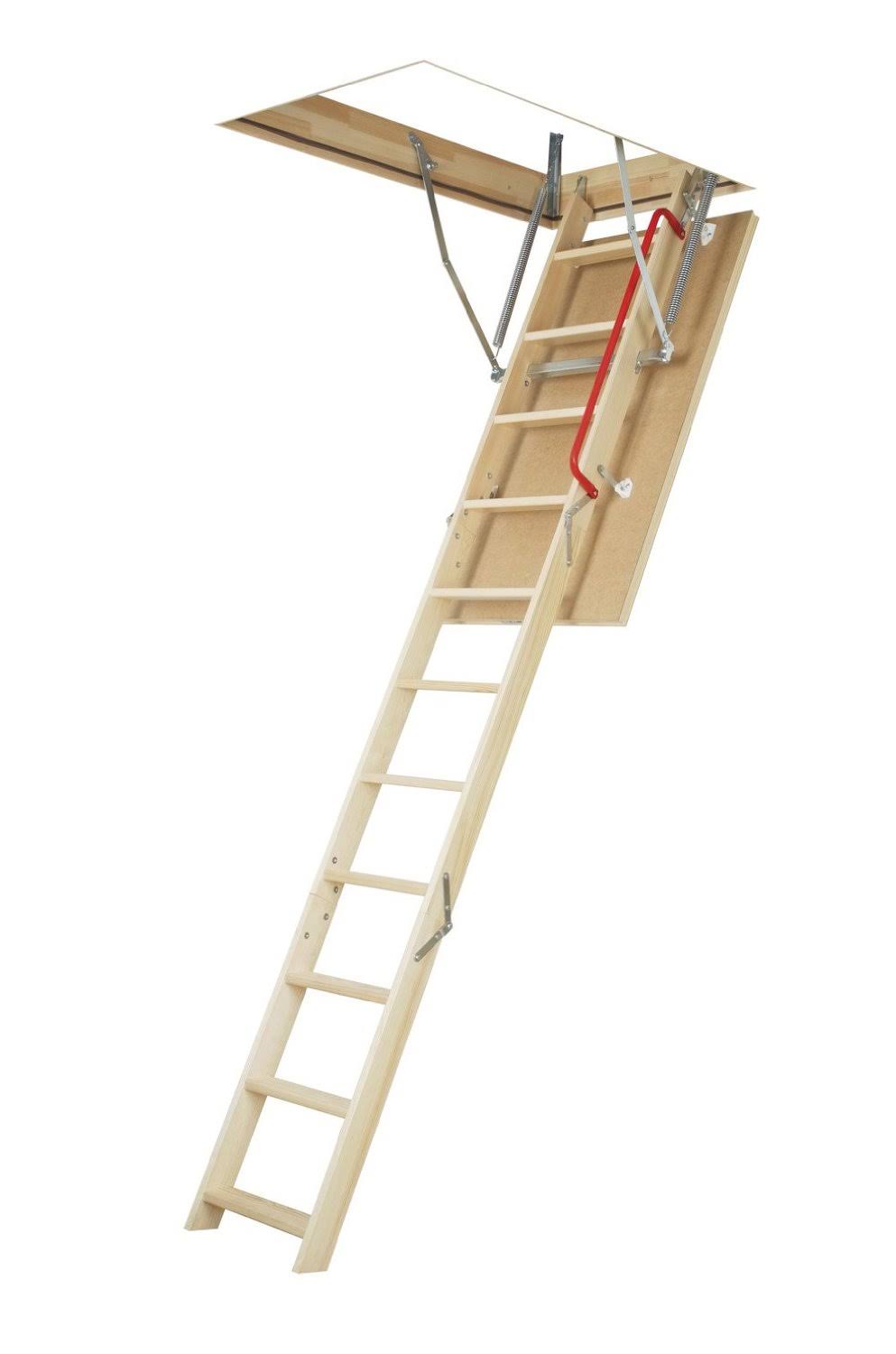 Fakro 66809 LWP Wooden Insulated Attic Ladder 300lbs - Ritoyou
