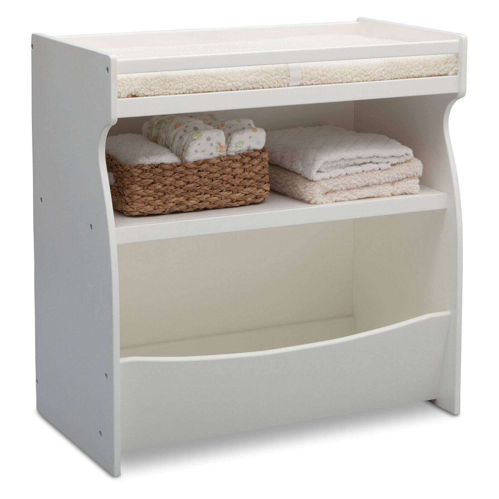 Delta Children 2-In-1 Changing Table u0026 Storage Unit, White - Ritoyou