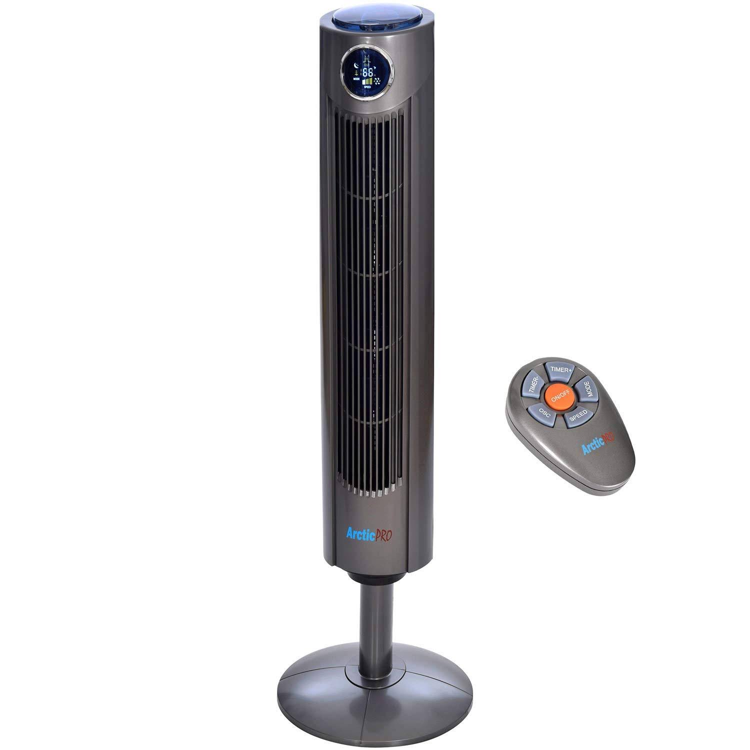 Arctic-Pro Digital Screen Oscillating Tower Fan with Remote Control ...