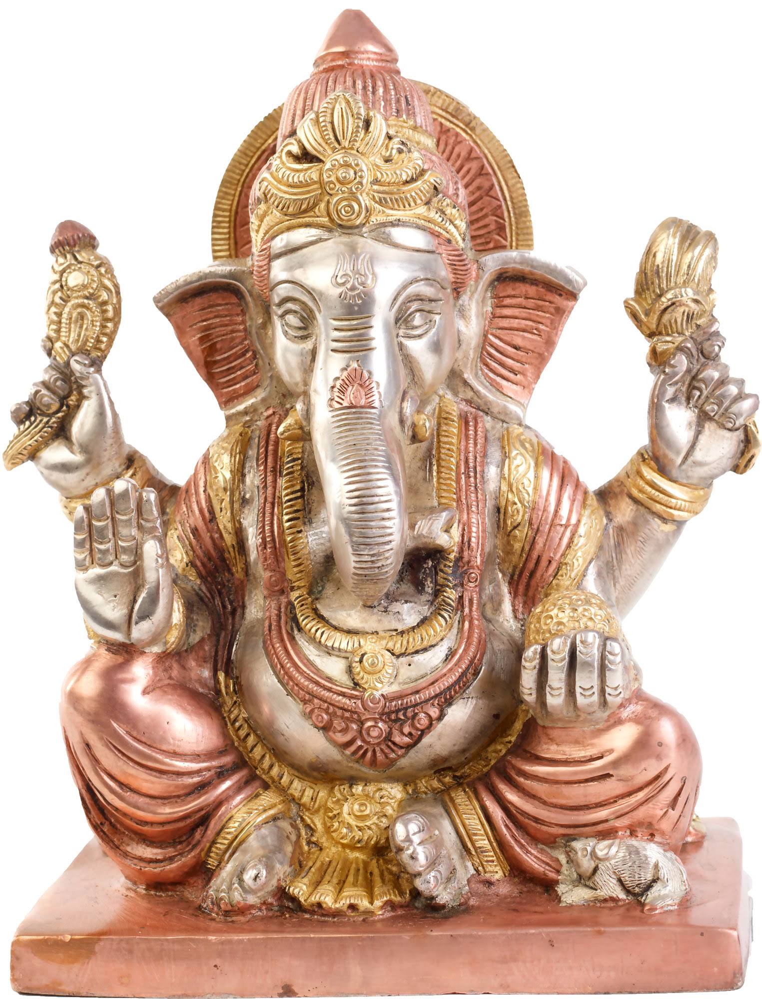 Exotic India Lord Ganesha - Brass Statue - Ritoyou