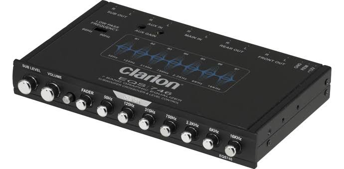 Clarion- 1/2 DIN Graphic Equalizer with Built-in Crossover EQS746 - Ritoyou