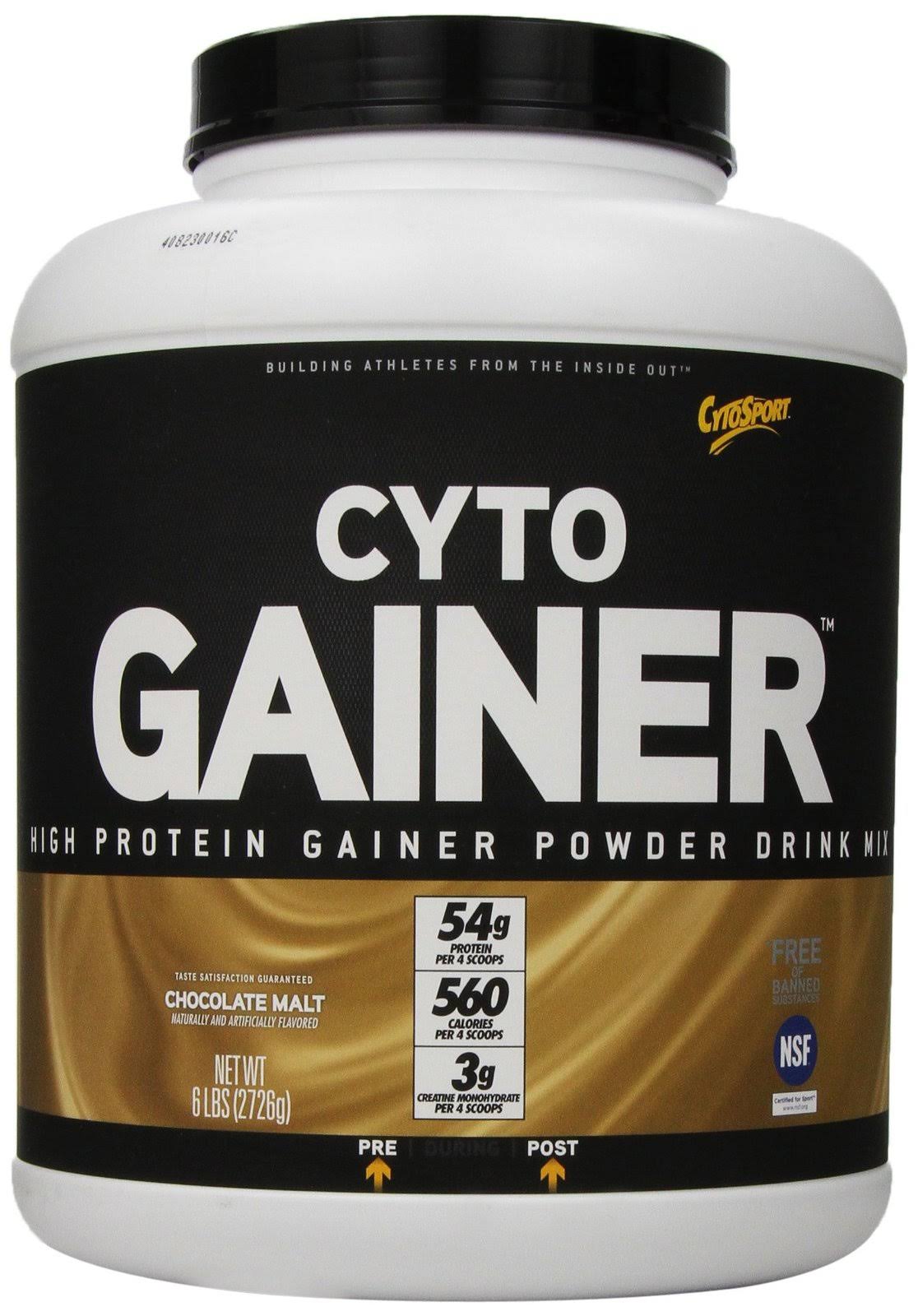 CytoSport Cyto Gainer Powder, Chocolate Malt - 6 lb tub - Ritoyou