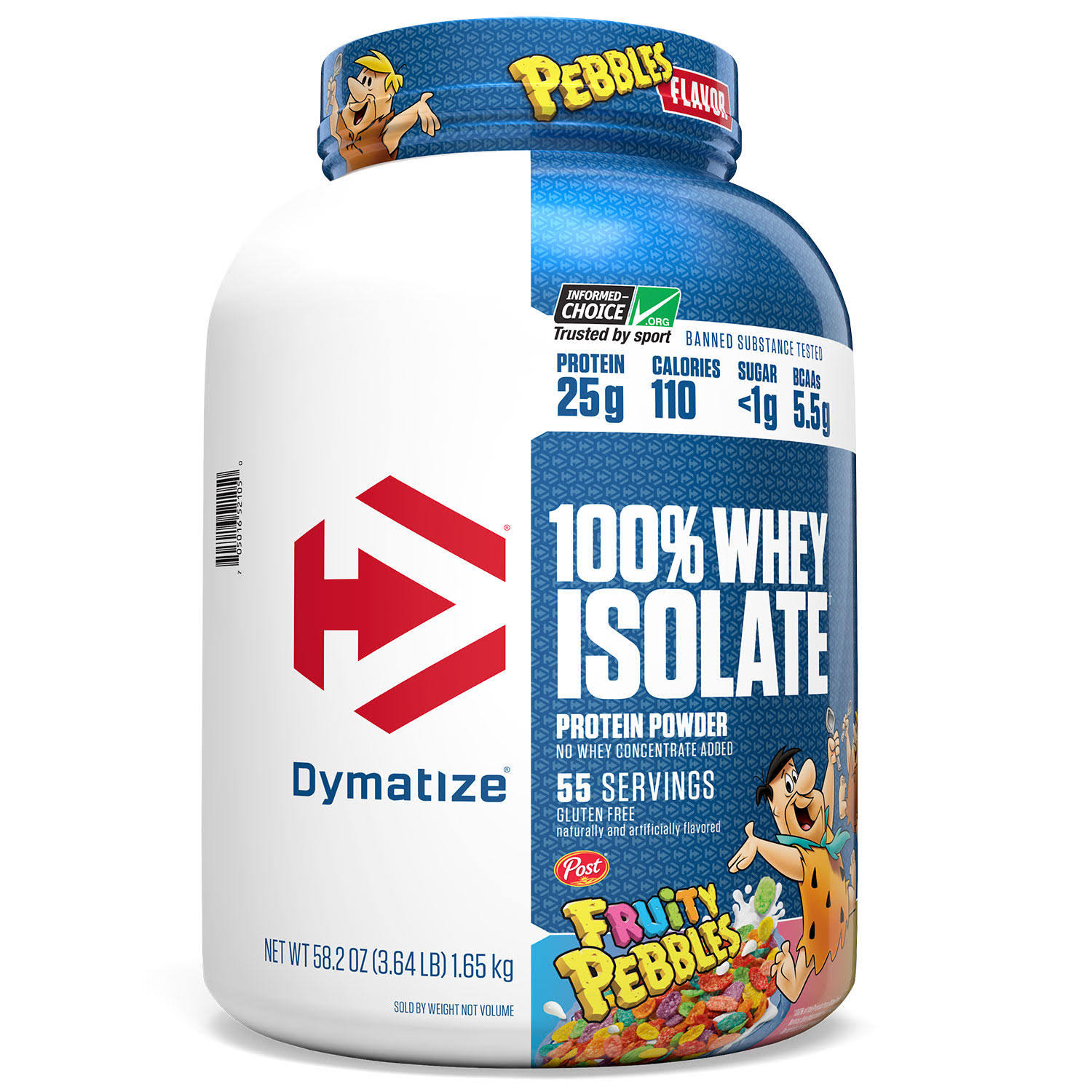 Dymatize 100% Whey Protein Isolate Powder, 25g Protein, Fruity Pebbles (55 Servings) - Ritoyou