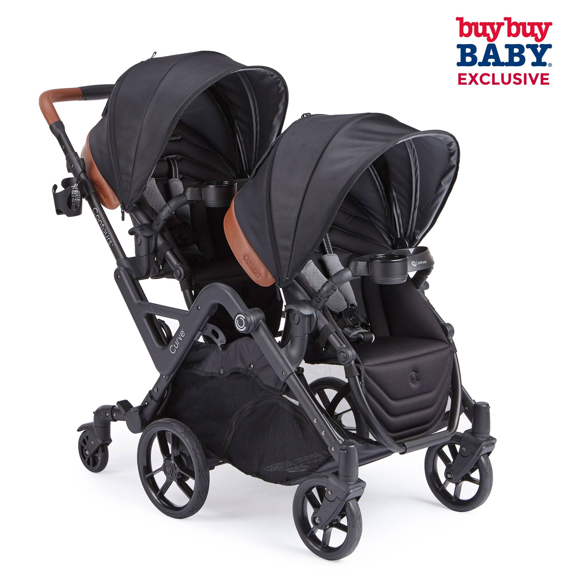 Contours Curve Tandem Double Stroller - Jet Black - Ritoyou